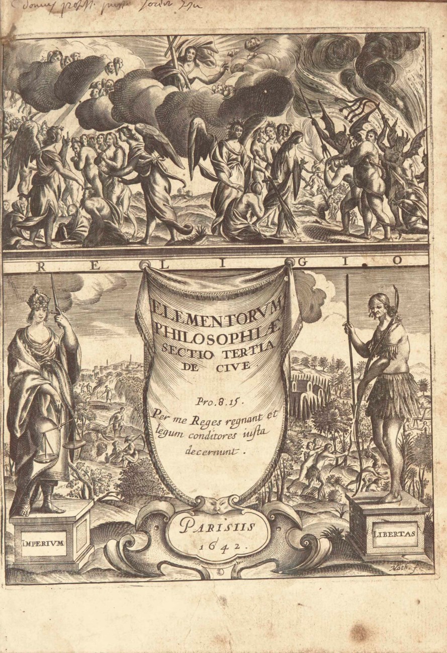 [HOBBES, Thomas]. Elementorum Philosophiae sectio tertia. De Cive ...