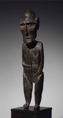 Statue Feminine Moai Vie Moai Vie Female Figure - auctions & price archive