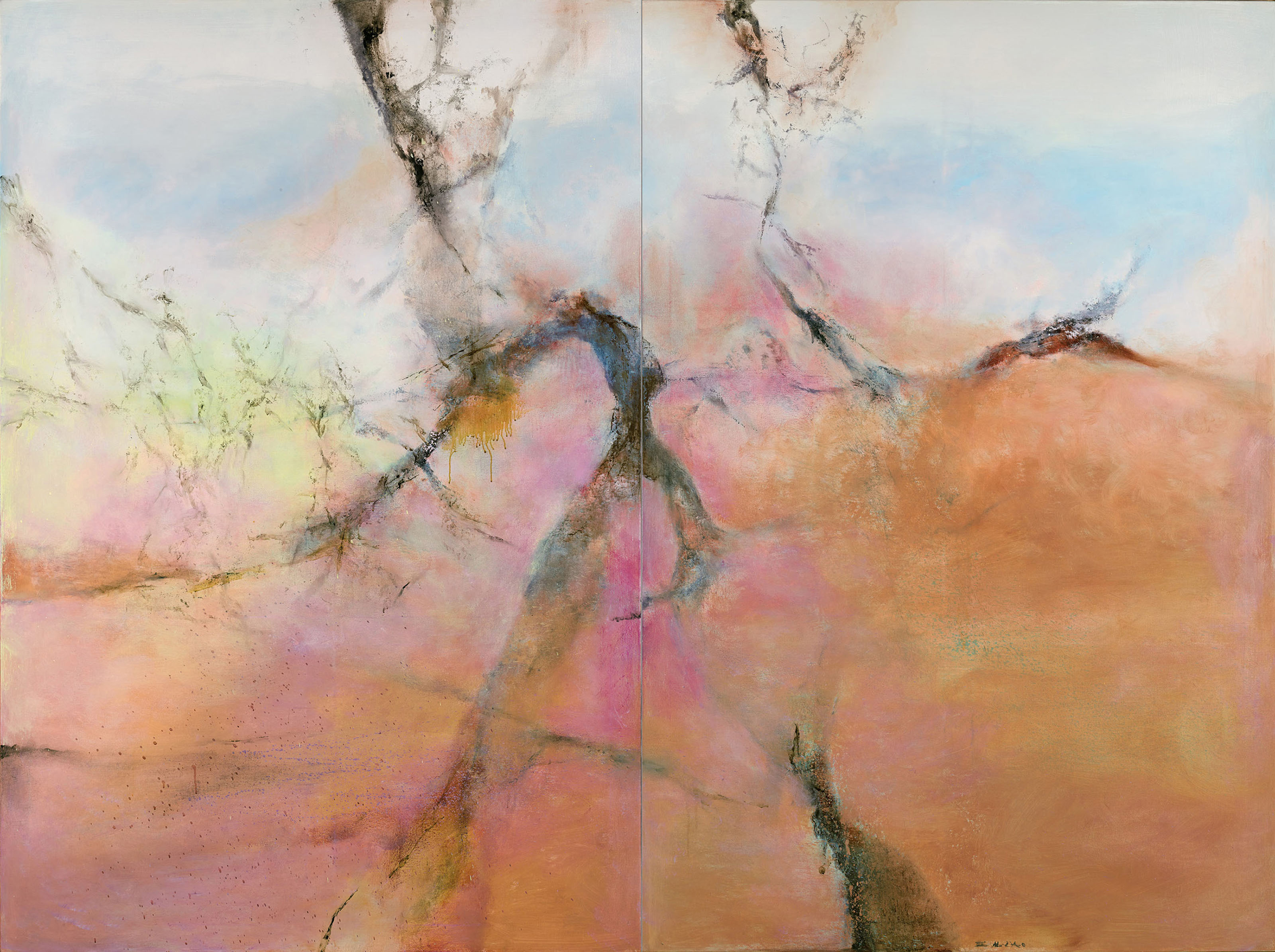 ZAO WOU-KI (ZHAO WUJI, FRANCE/CHINA, 1920-2013) , 24.12.2002 – Diptyque ...