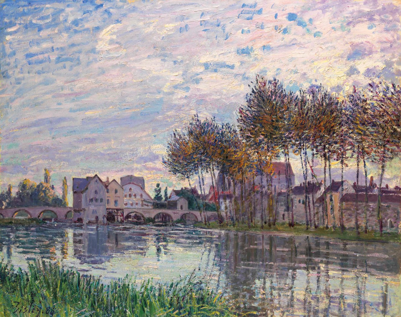 Alfred Sisley (1839-1899), Moret au coucher du soleil, octobre | Christie's