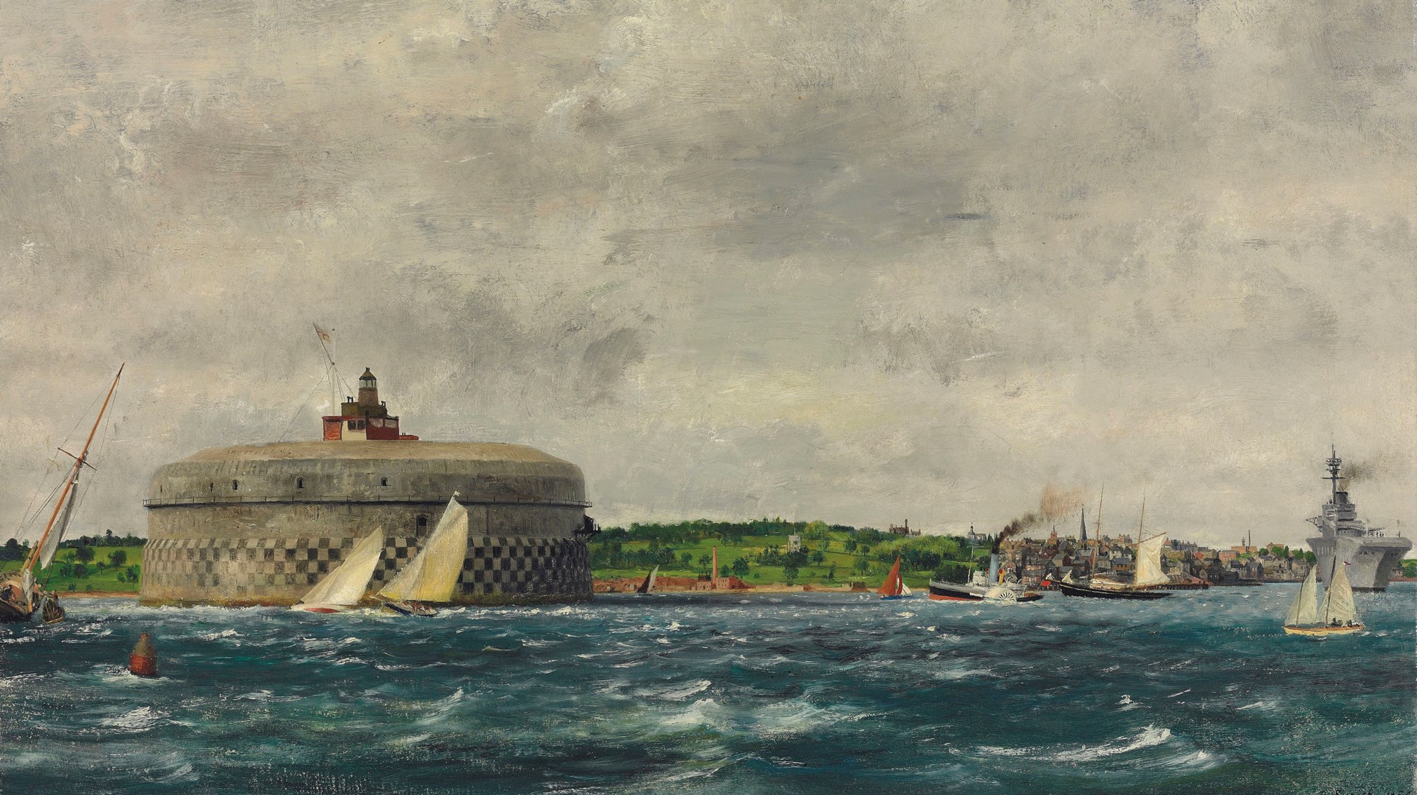Richard Eurich, R.A. (1903-1992), Solent Fort | Christie's