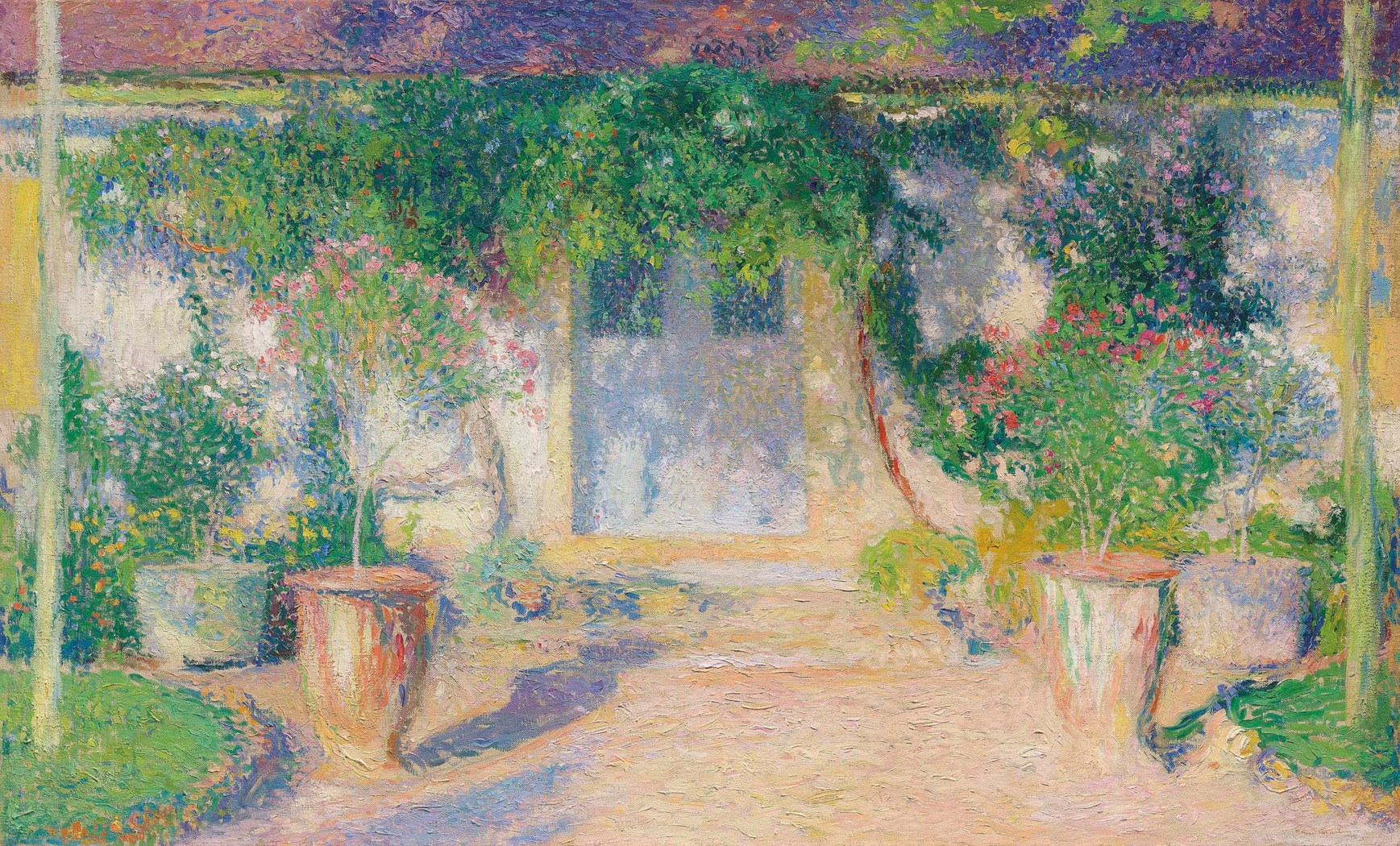Henri Martin (1860-1943), Porte d'entrée centrale du manoir de ...
