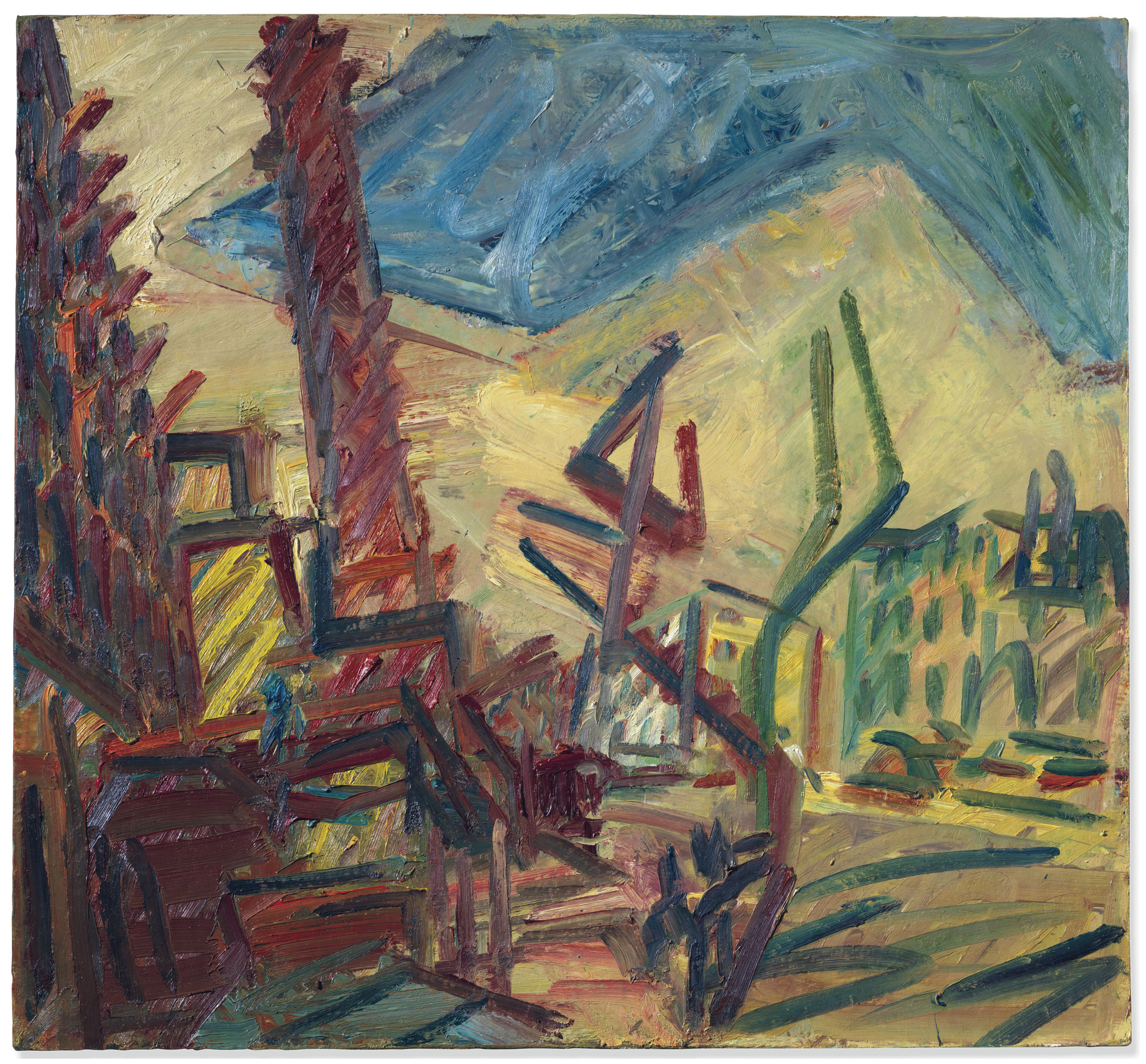 Frank Auerbach (b. 1931) , Tree in Mornington Crescent | Christie's