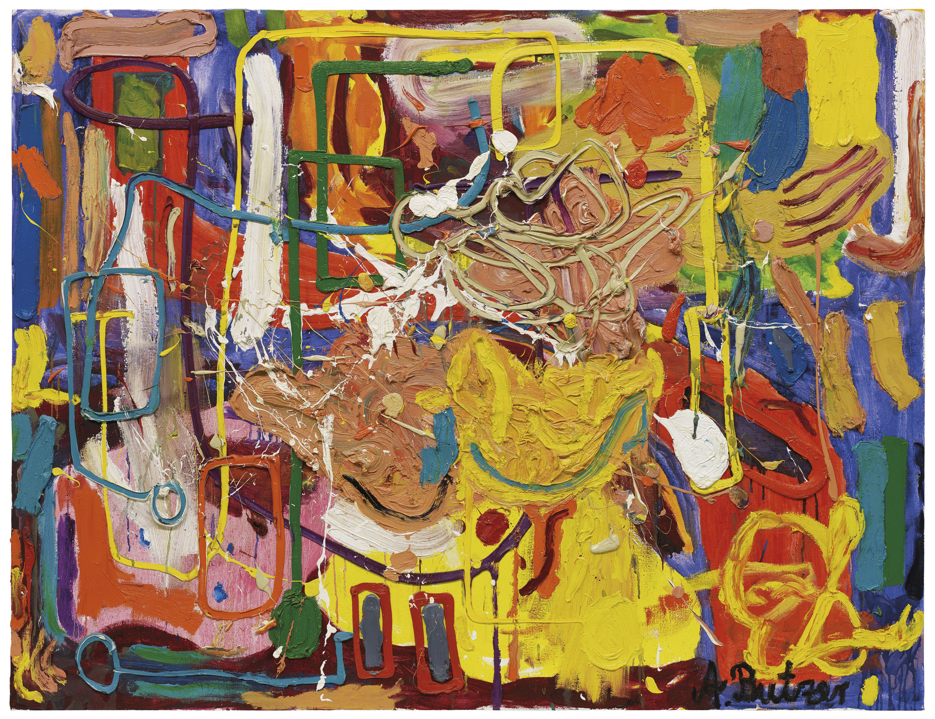 André Butzer (b. 1973) Tal der Farben - auctions & price archive