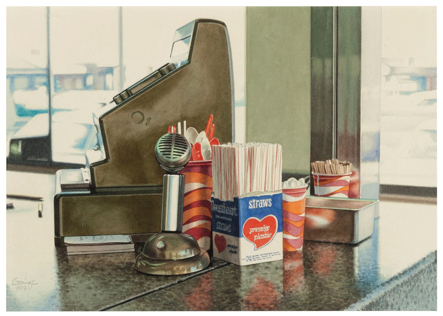 Ralph Goings (1928-2016), Sweetheart Straws | Christie's