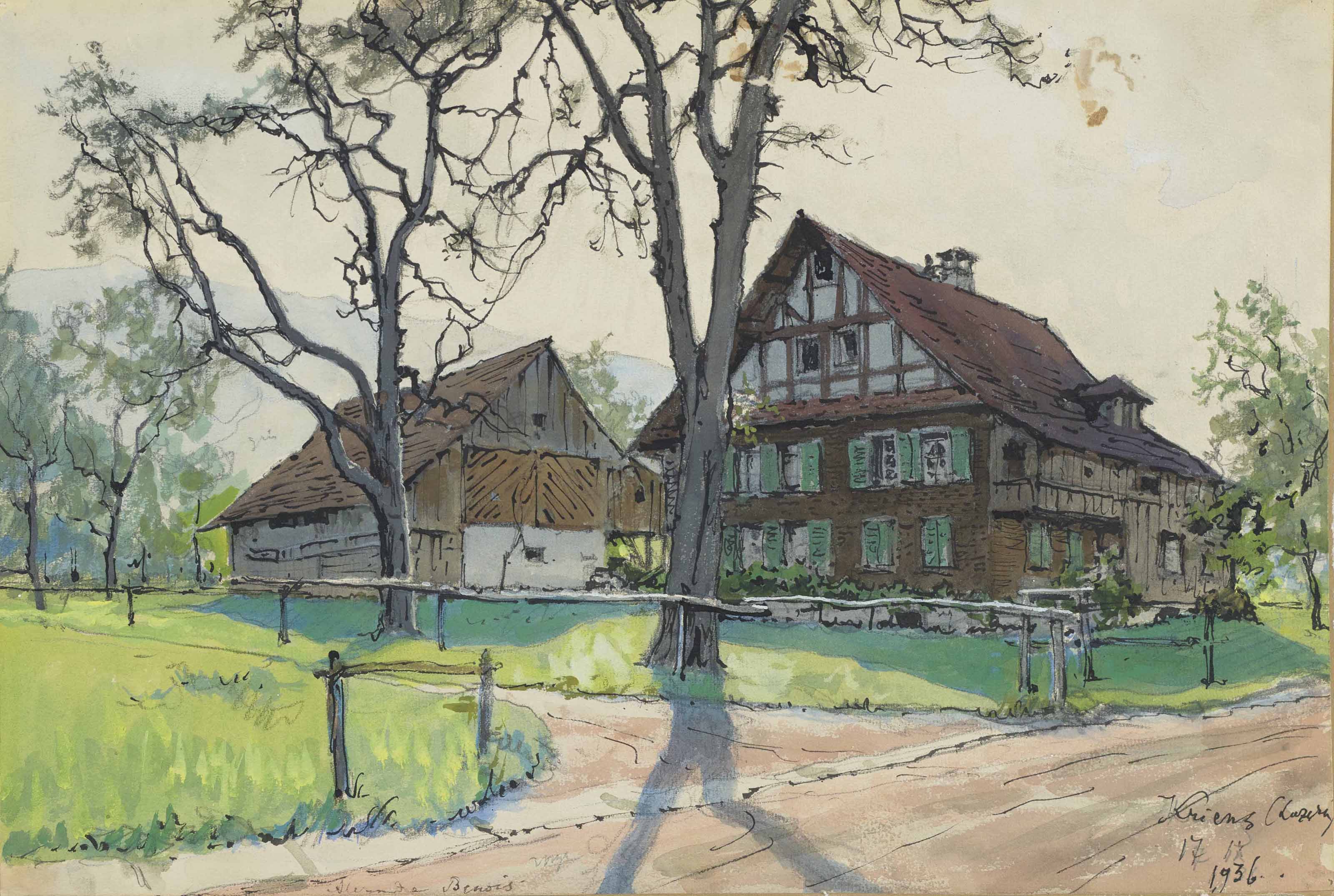 Alexandre Benois (1870-1960) , A chalet in Kriens, Lucerne; and A Swiss ...