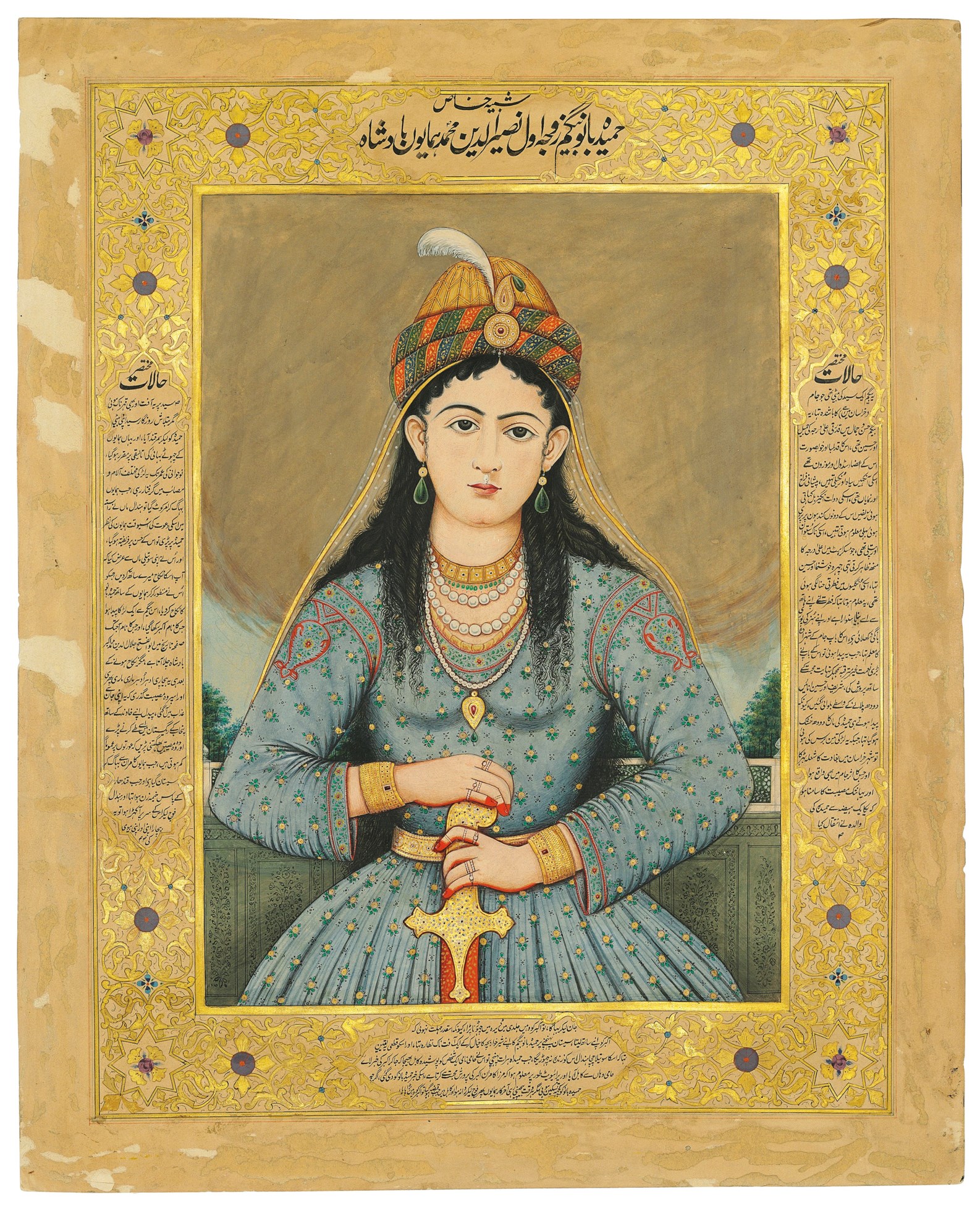 A LARGE PORTRAIT OF HAMIDA BANU BEGUM, INDIA, EARLY 20TH CENTURY ...