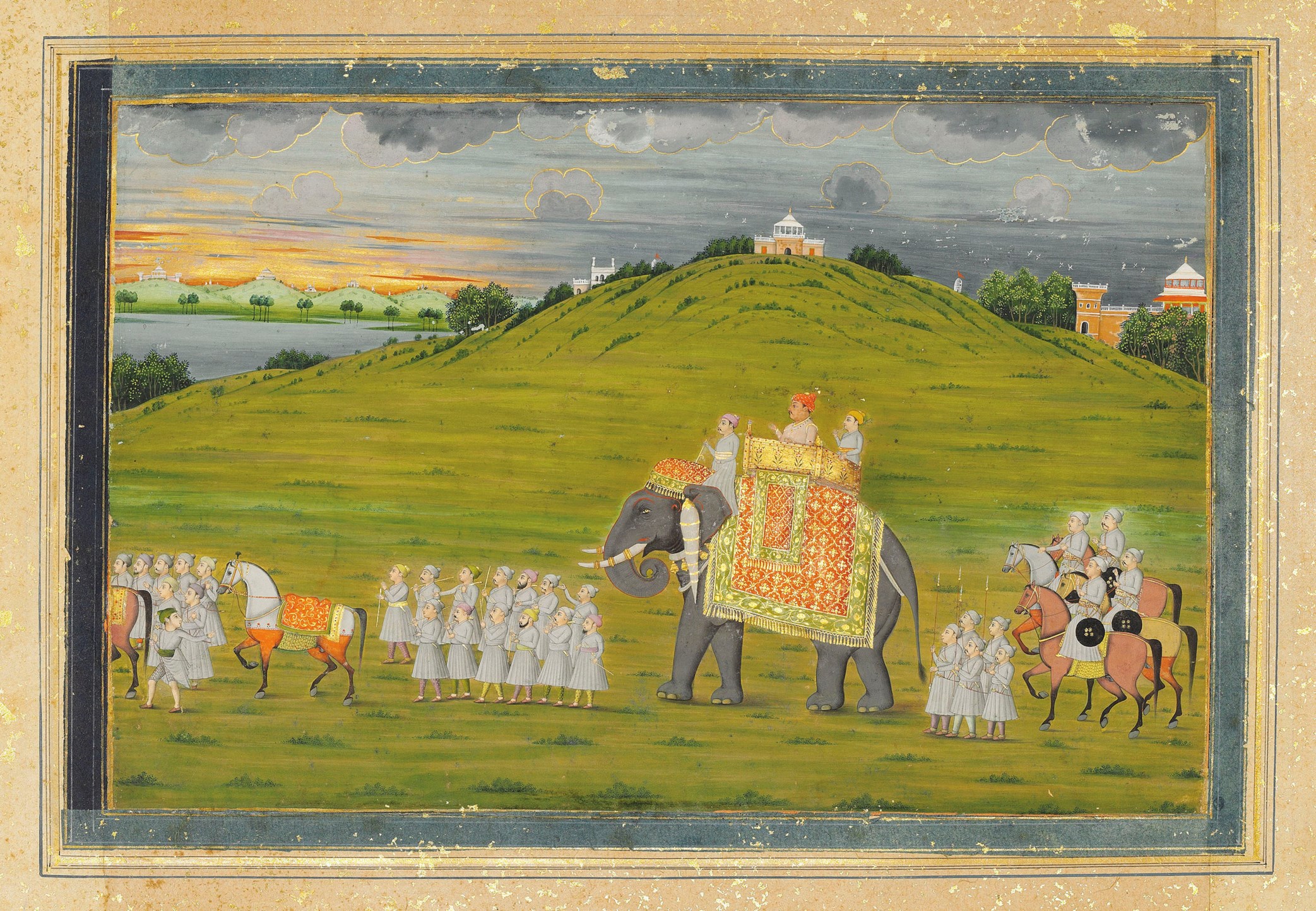 NAWAB SHUJA' AL-DAWLA IN PROCESSION, PROVINCIAL MUGHAL, NORTH INDIA ...