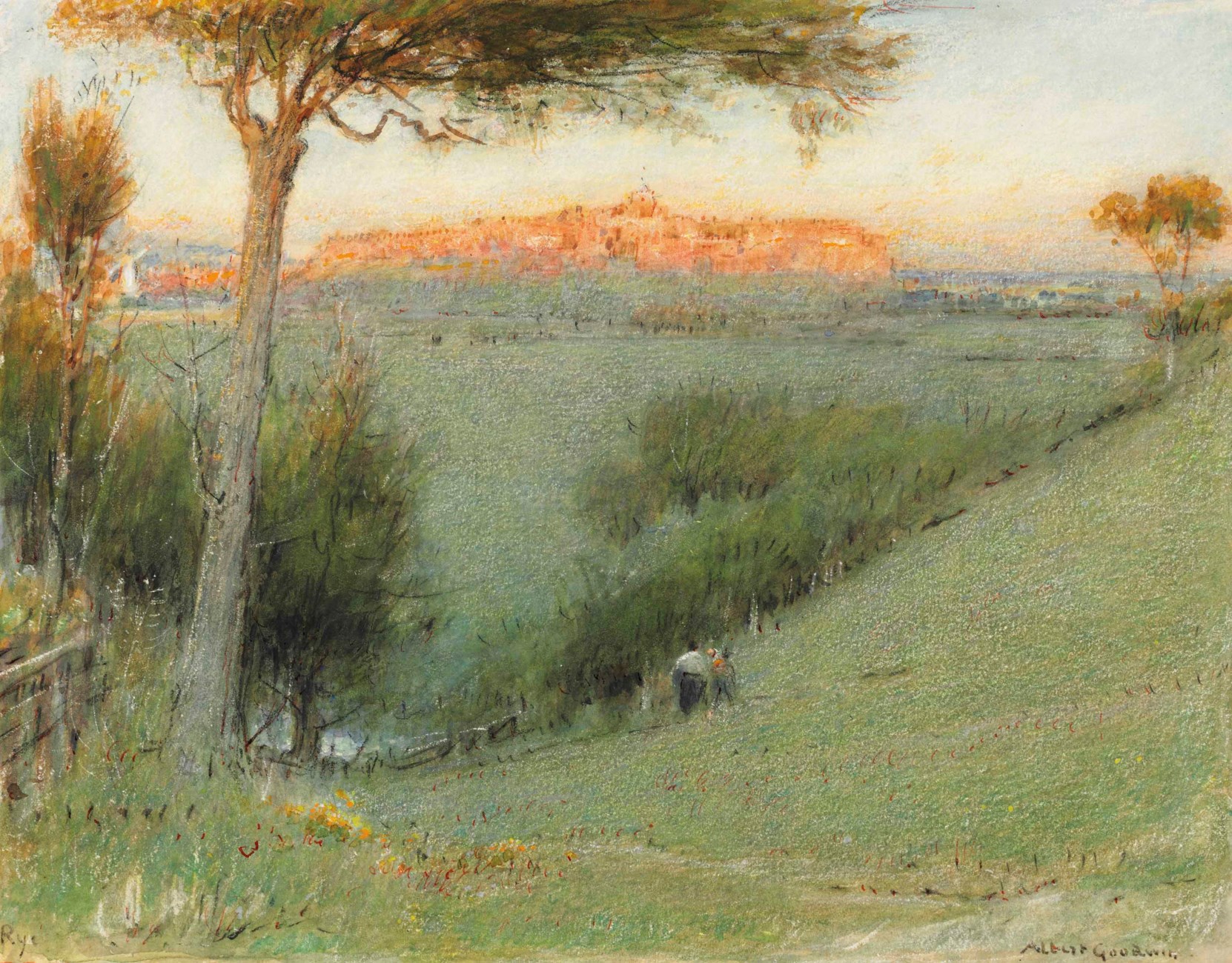 Albert Goodwin, R.W.S. (1845-1932), Rye; and Rye by moonlight | Christie's