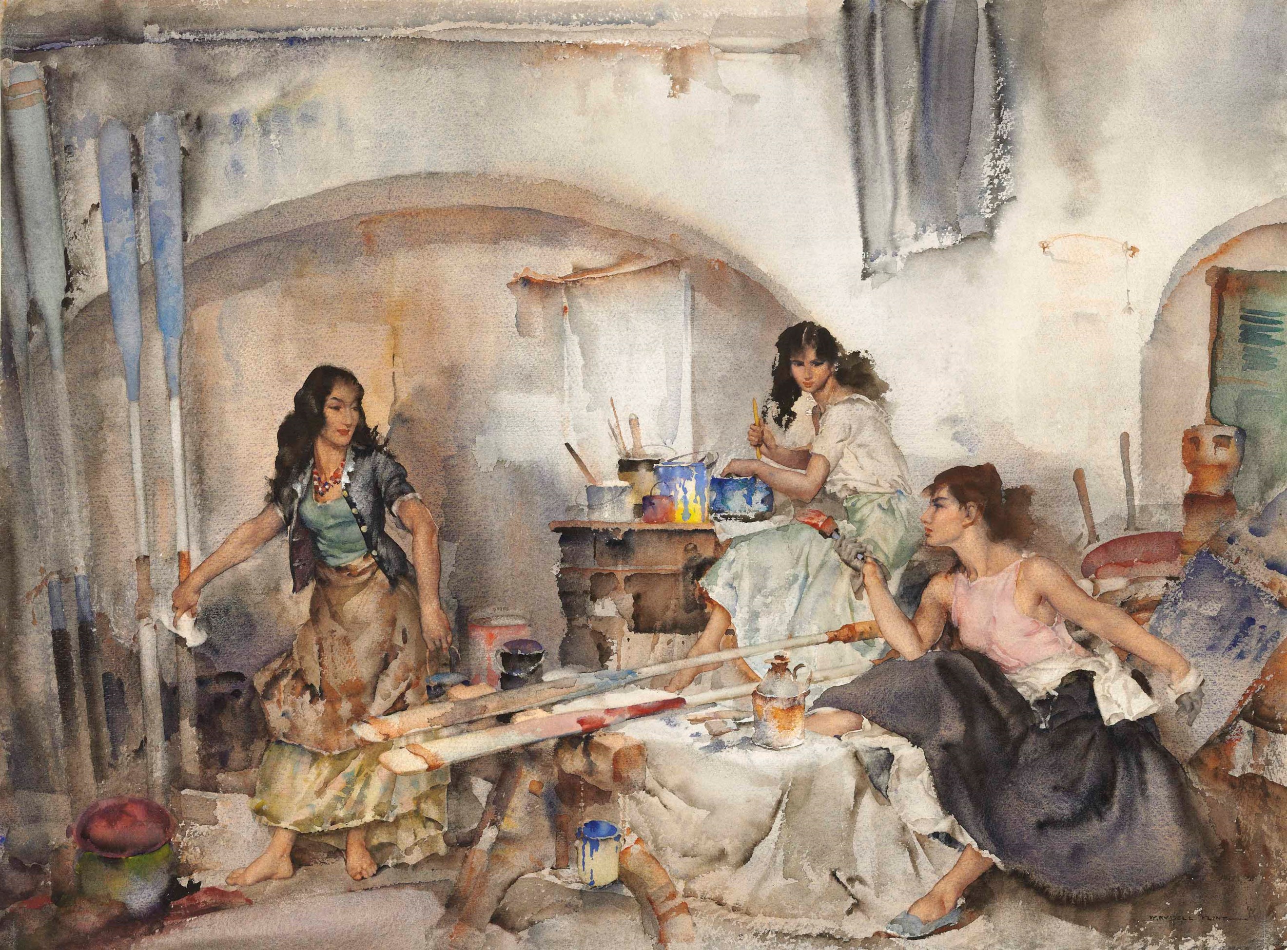 Sir William Russell Flint, R.A., P.R.W.S., R.S.W. (1880-1969), A ...