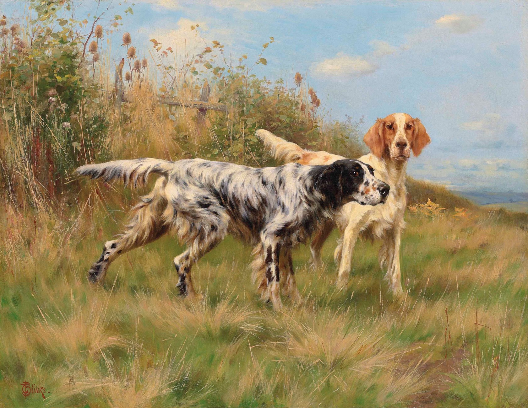 Thomas Blinks (1853-1912), Two English setters | Christie's