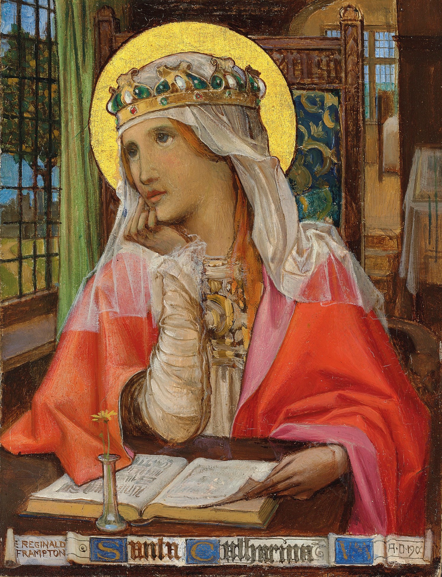 Edward Reginald Frampton, R.O.I., R.B.A. (1872-1923), Saint Catherine ...