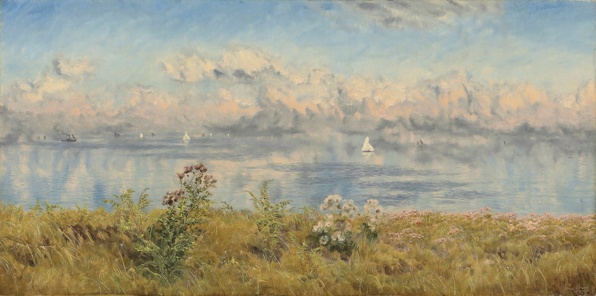 John Brett, A.R.A. (1831-1902), The outlook from my native cliffs ...