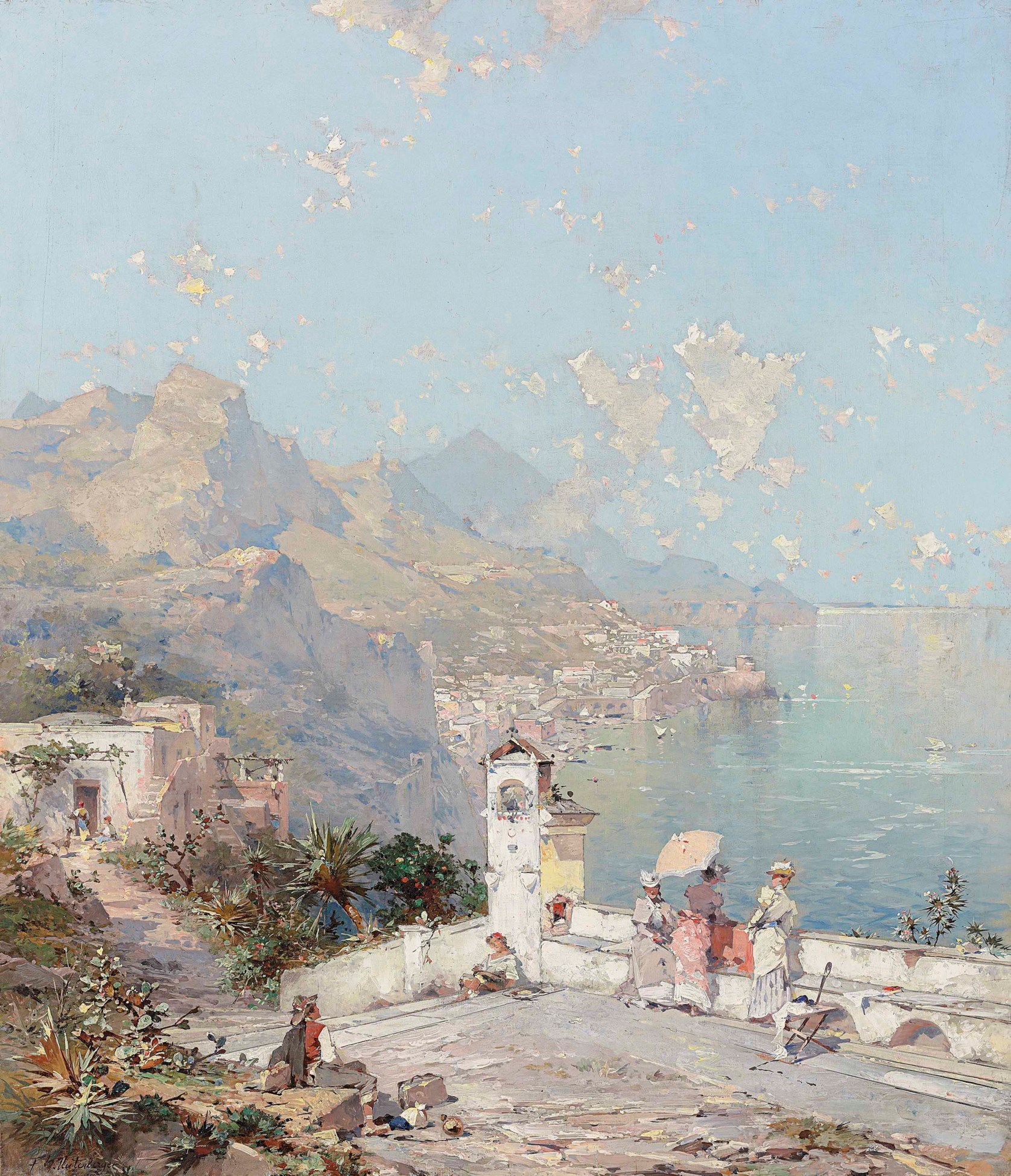 Franz Richard Unterberger (Austrian, 1837-1902), The Amalfi coast ...