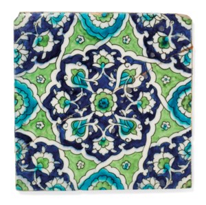 TWO DAMASCUS POTTERY TILES, OTTOMAN SYRIA, 16TH CENTURY | Christie's