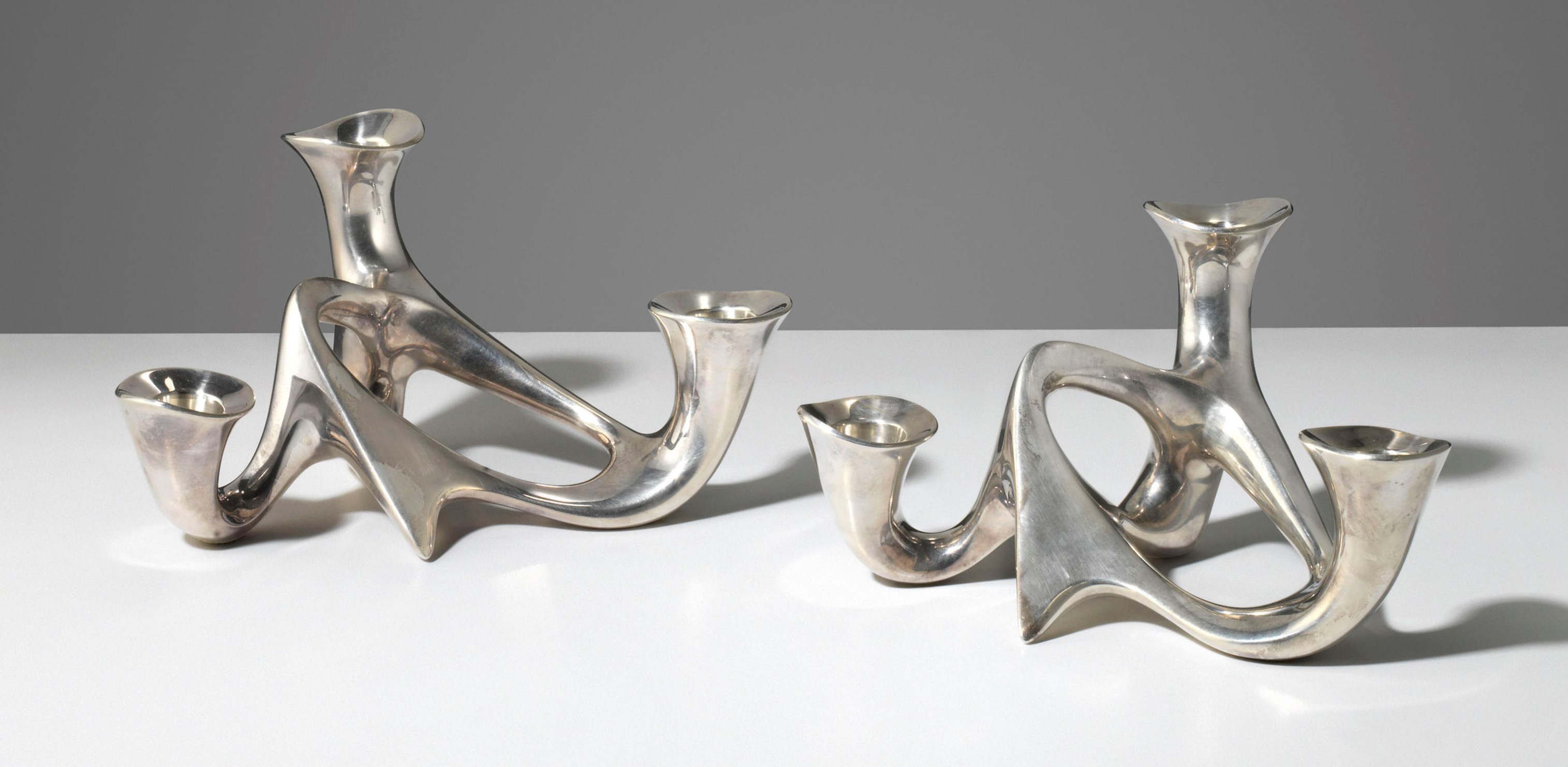 HENNING KOPPEL (1918-1981), A pair of candelabra, model no. 956 ...
