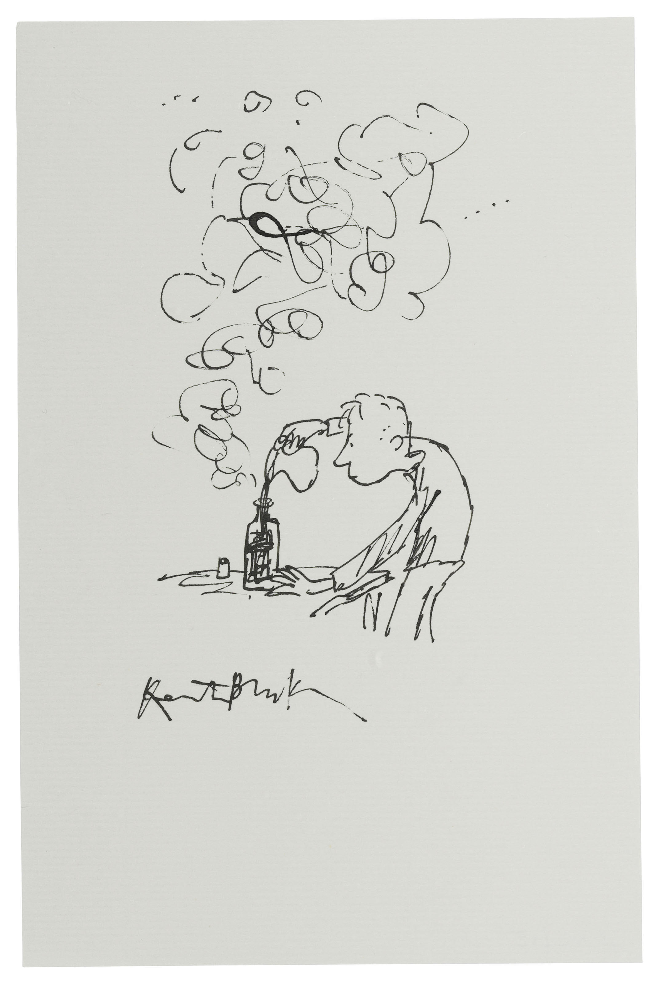 Quentin Blake (b. 1932), Mr Twit whispers to Mrs Twit | Christie's
