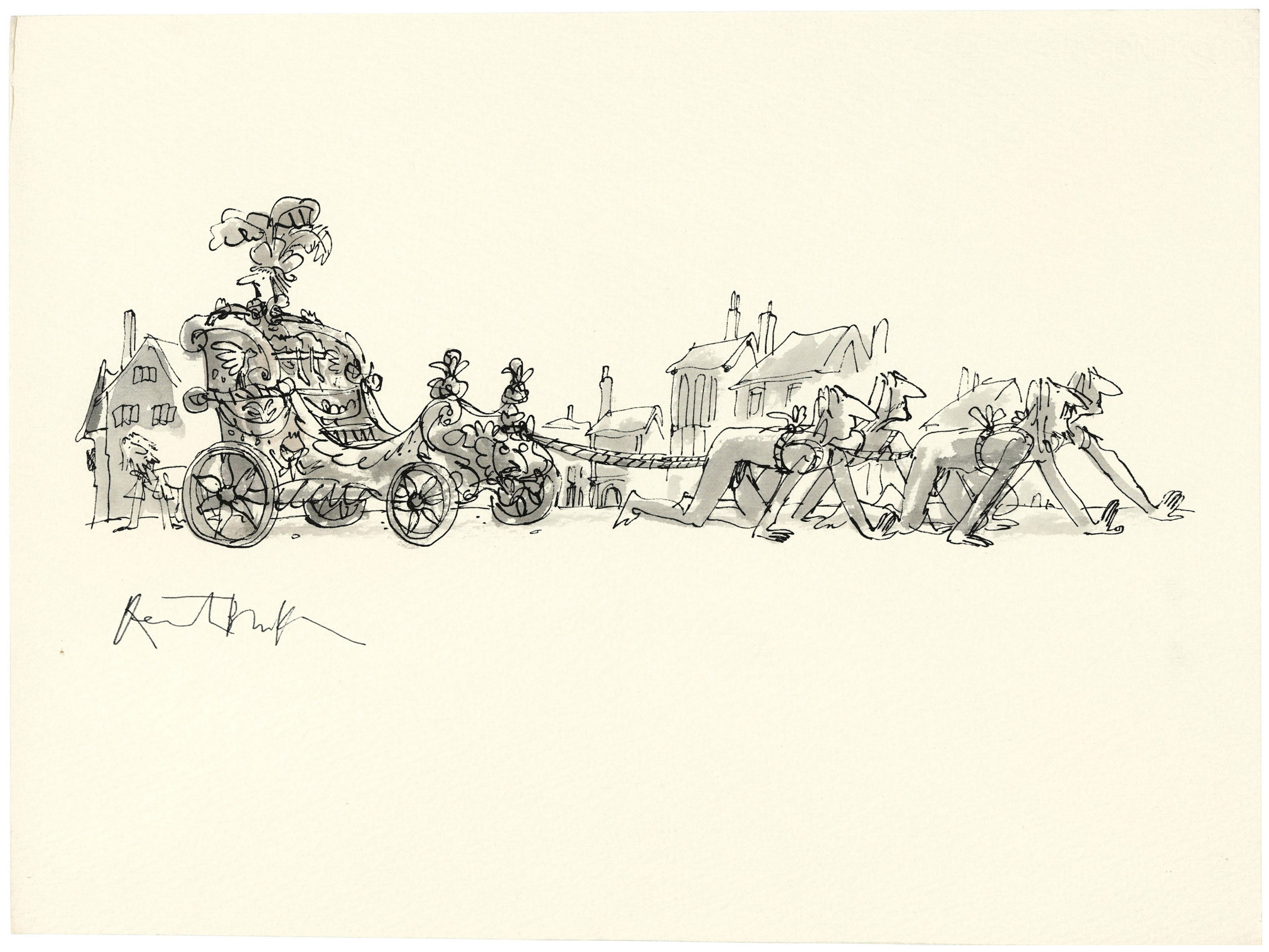 Quentin Blake (b. 1932), Mr Twit whispers to Mrs Twit | Christie's