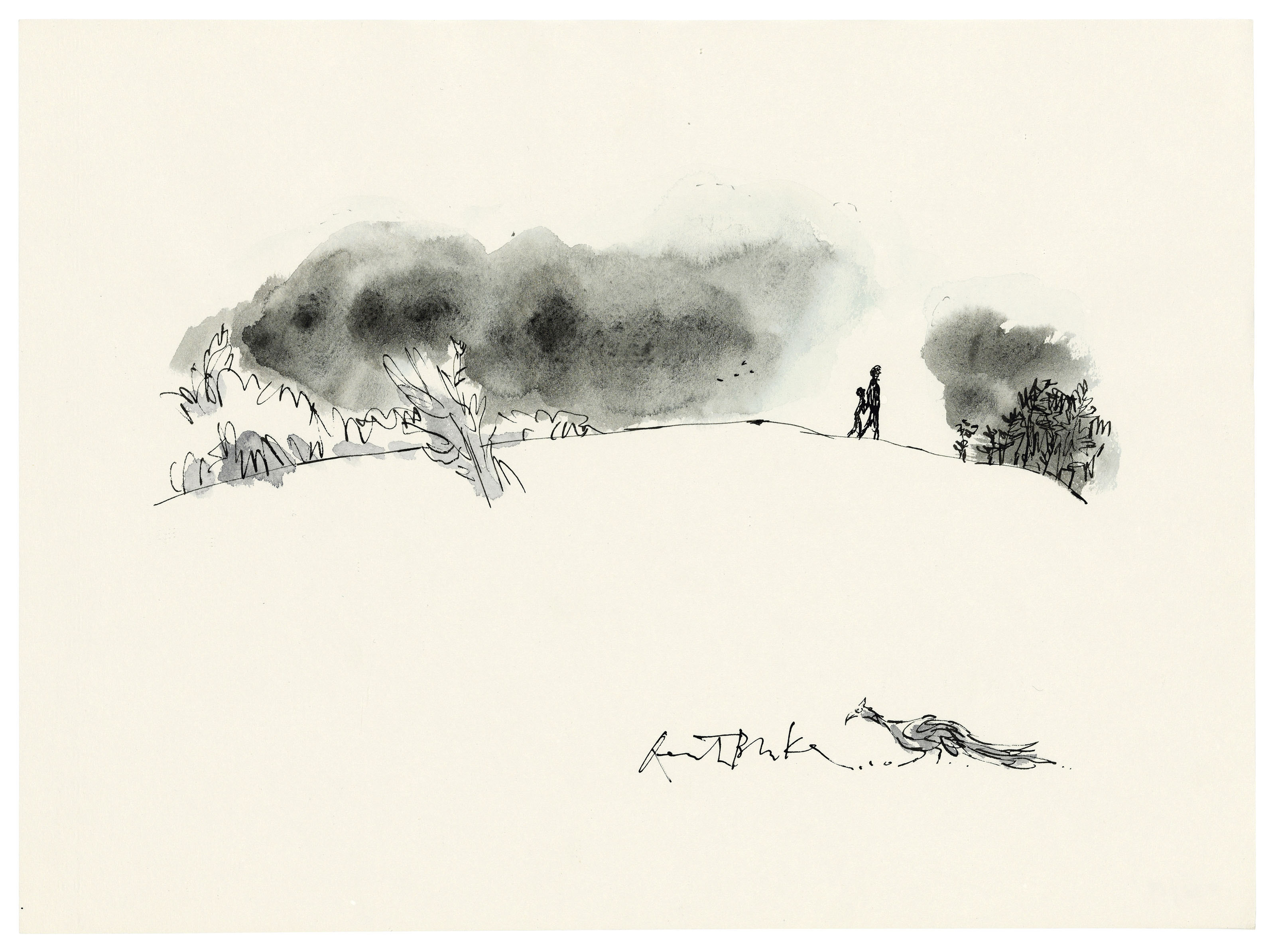 Quentin Blake (b. 1932), Mr Twit whispers to Mrs Twit | Christie's
