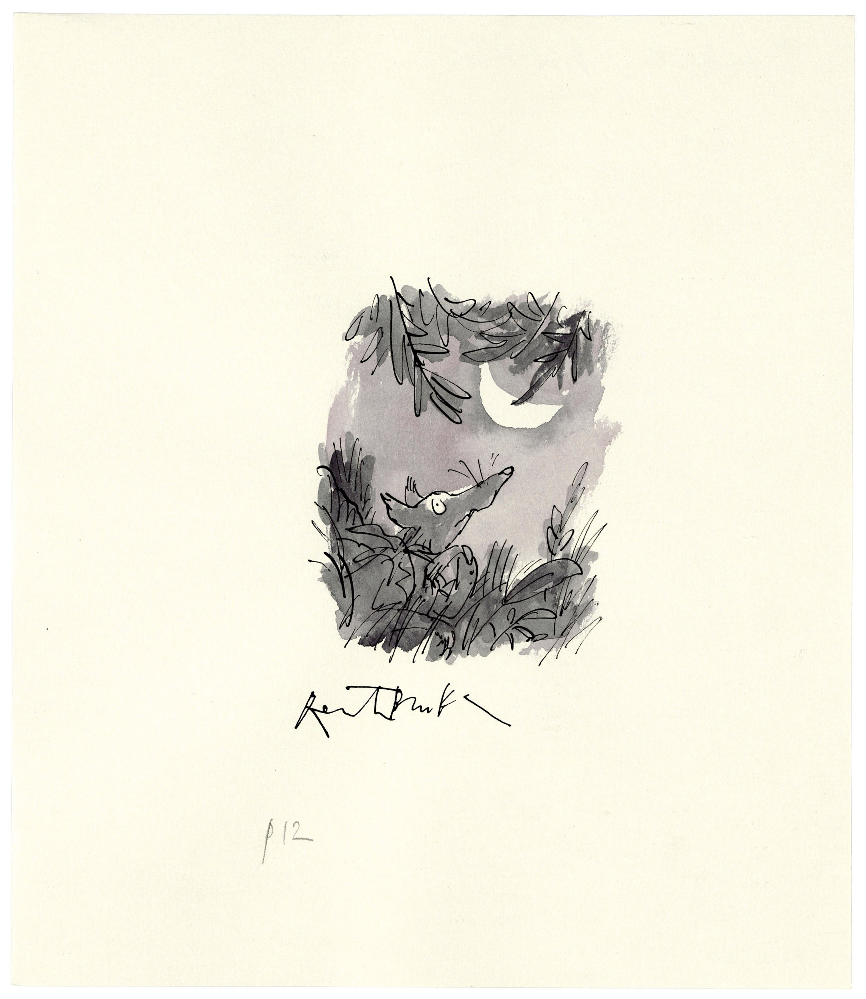 Quentin Blake (b. 1932), Mr Twit whispers to Mrs Twit | Christie's