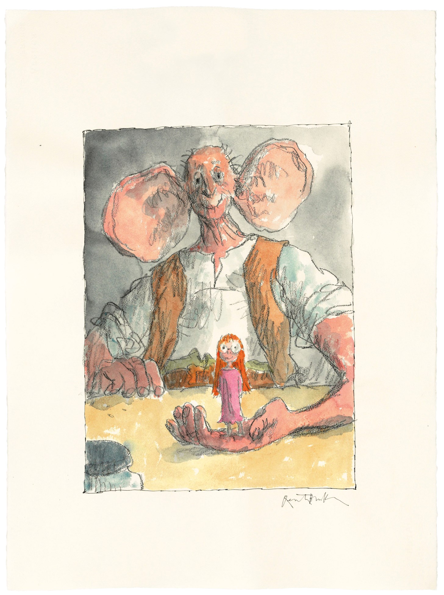 Quentin Blake (b. 1932), Sophie and the BFG | Christie's