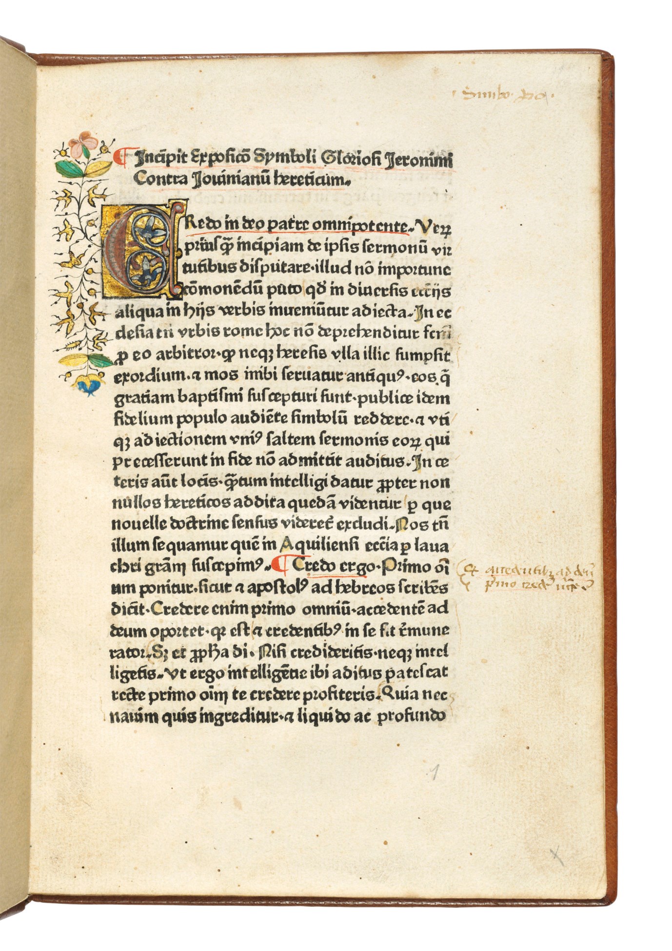 RUFINUS, Tyrannius (c.345-411). Expositio in symbolum apostolorum ...