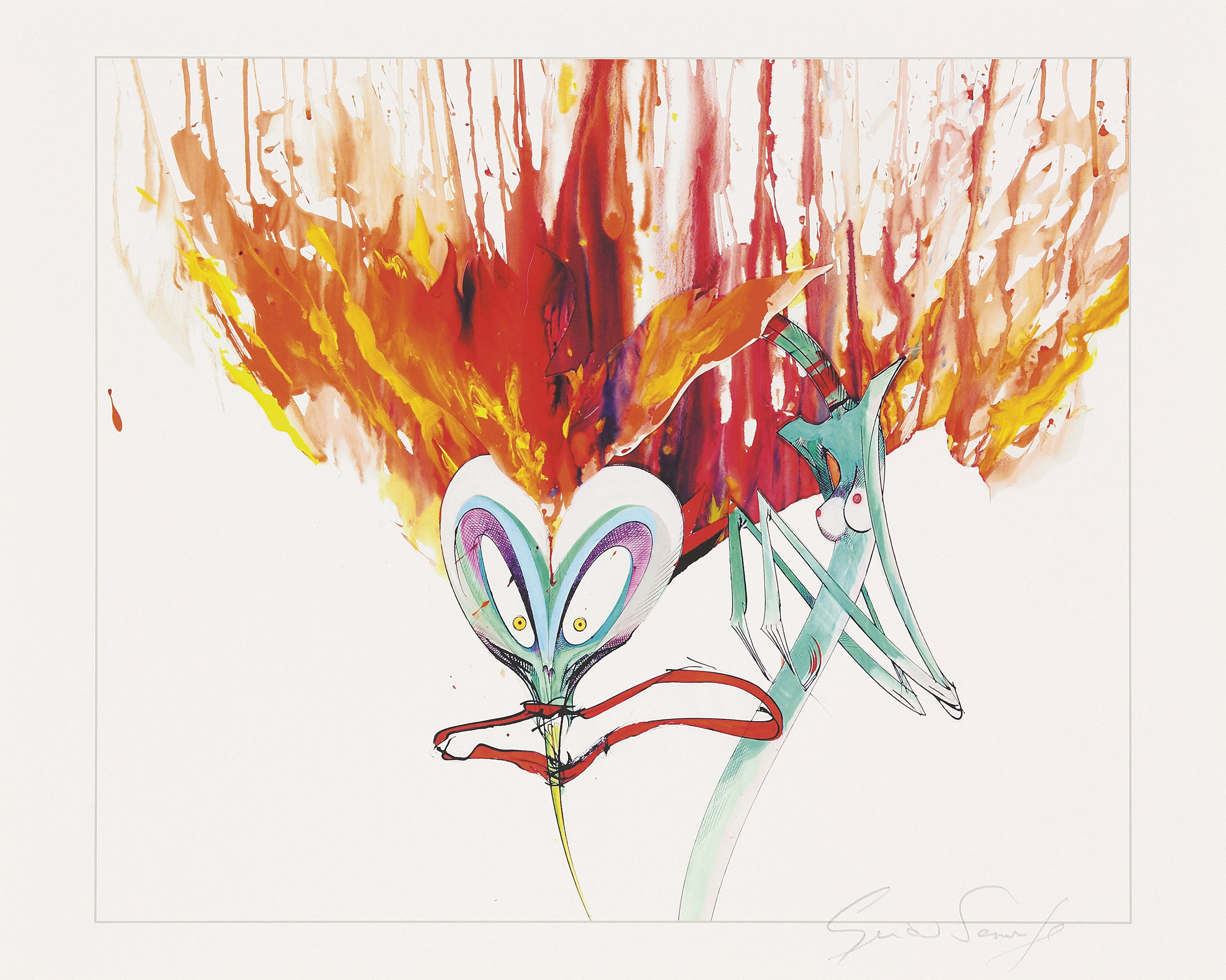 Gerald Scarfe (British, b. 1936) , Scarfe on the Wall | Christie's