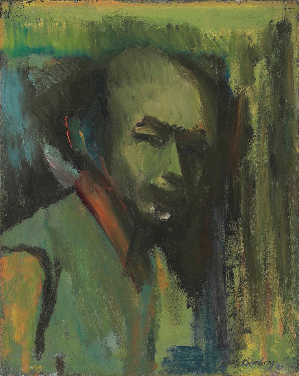 David Bomberg (1890-1957), Self Portrait (Green Jacket) | Christie's