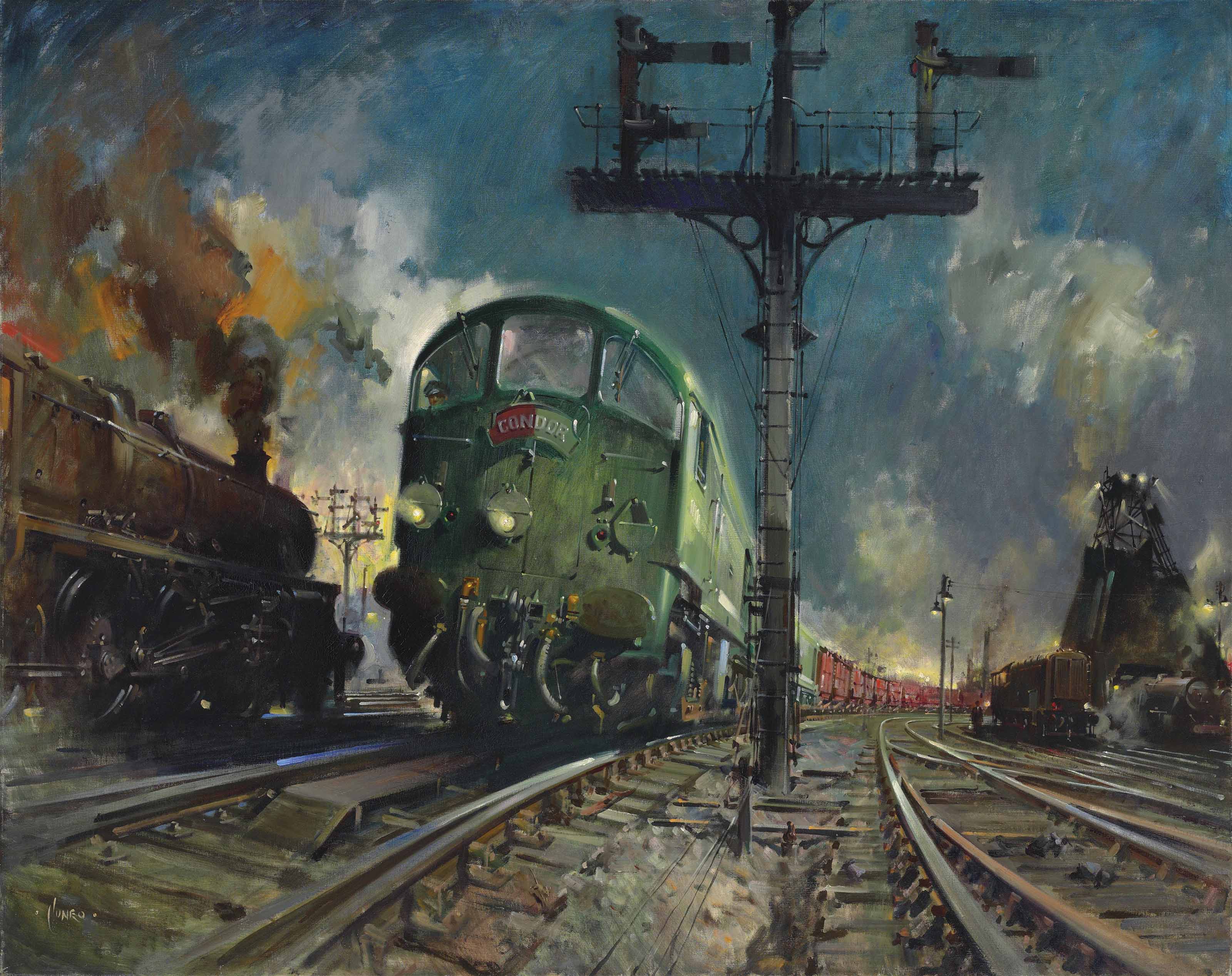 Terence Cuneo (1907-1996) , Night Freight (Condor) | Christie's