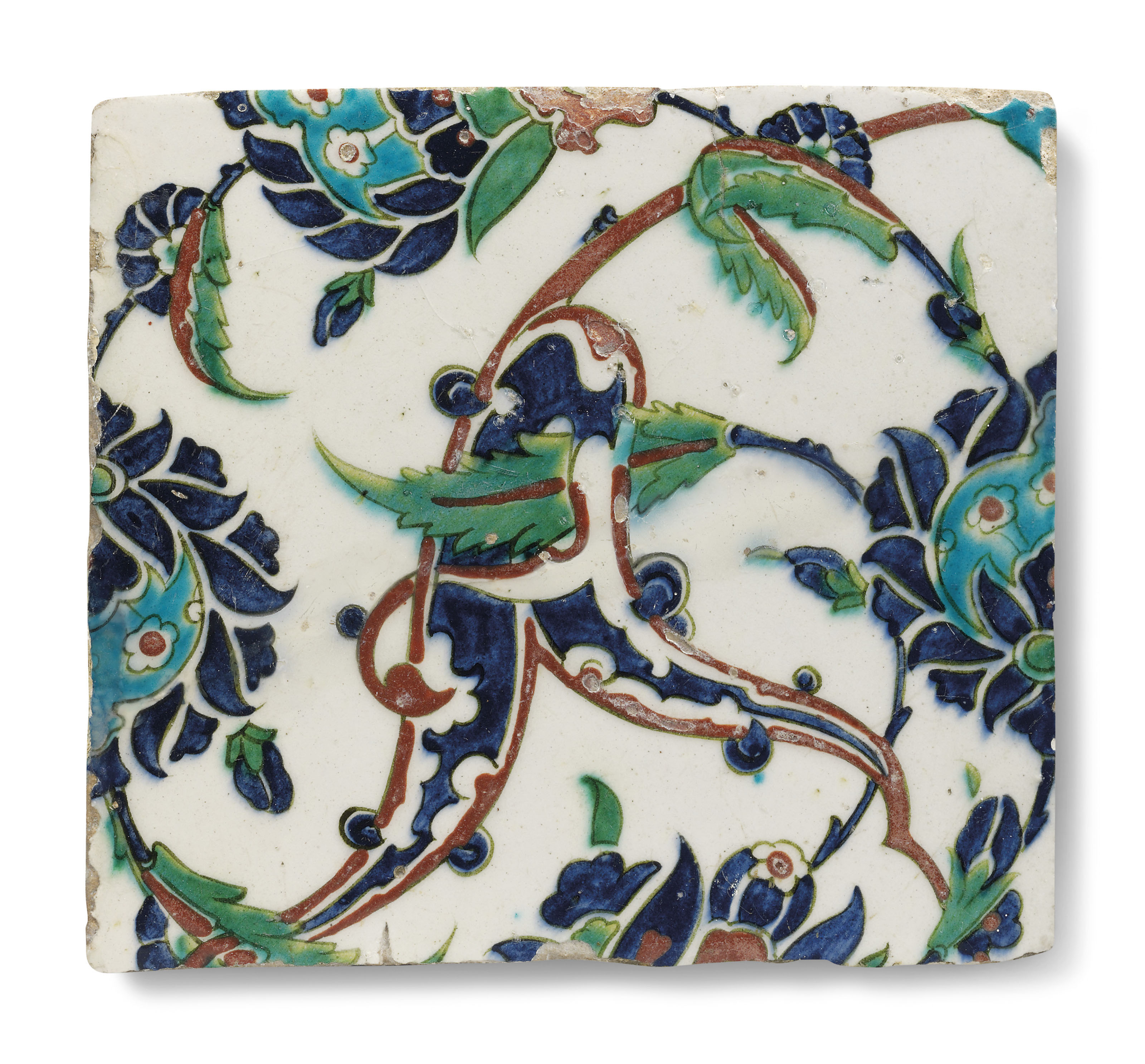 AN IZNIK POTTERY TILE , OTTOMAN TURKEY, CIRCA 1600 | Christie's