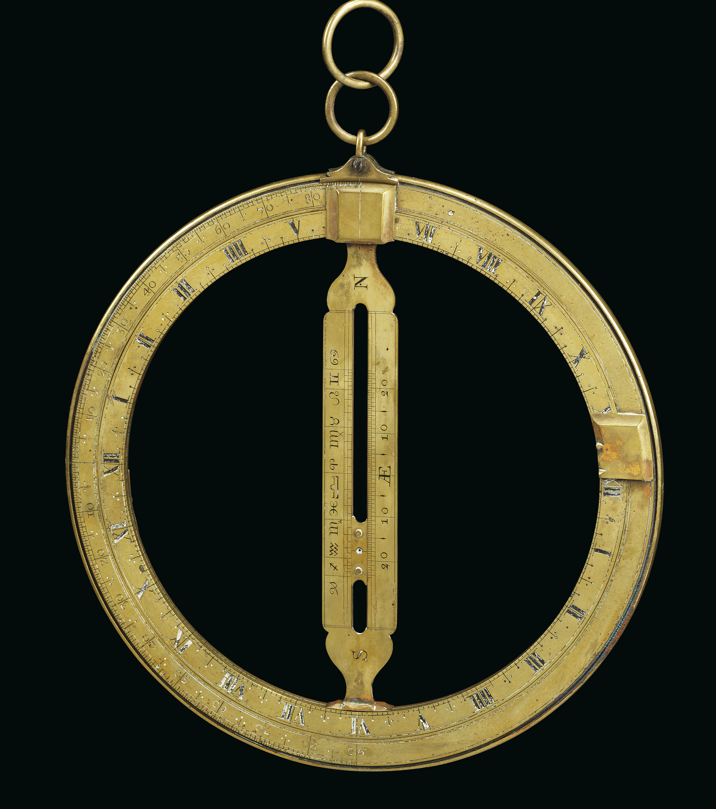 A BRASS EQUINOCTIAL RING DIAL
