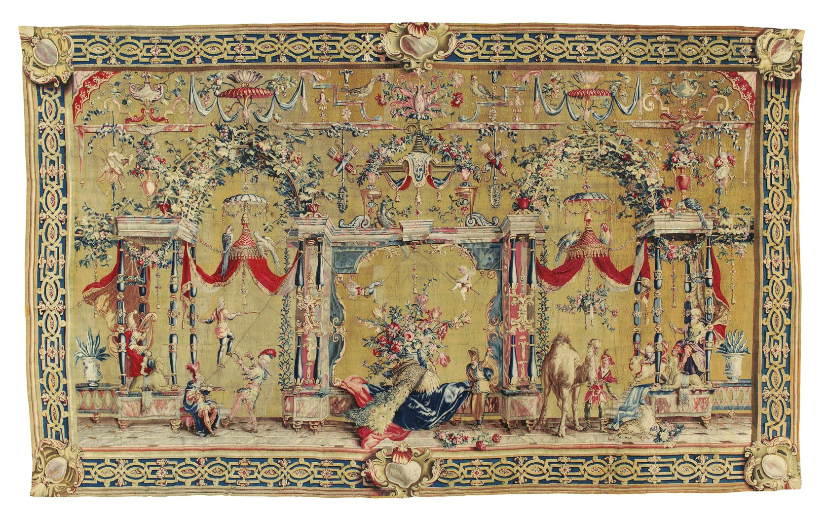 A LOUIS XIV BEAUVAIS GROTESQUE TAPESTRY