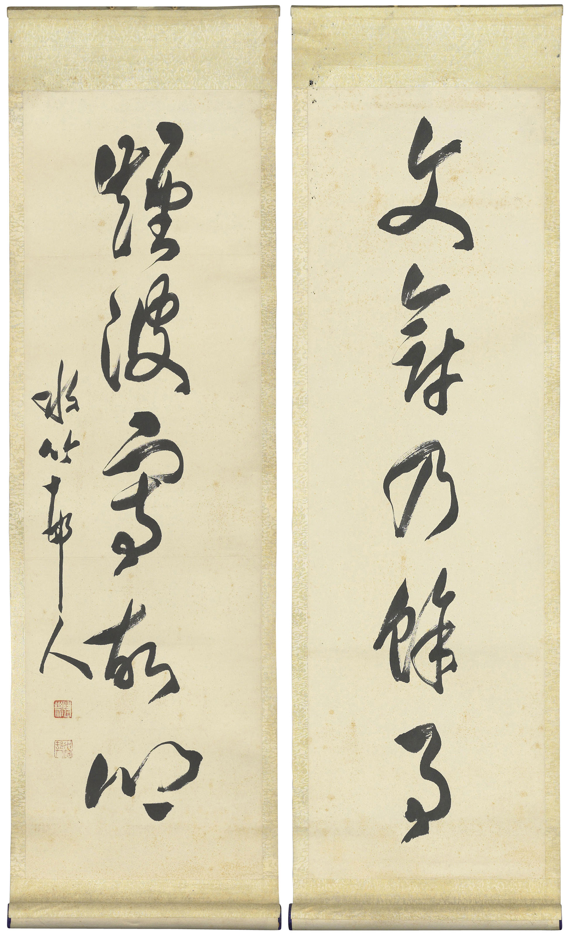 XU SHICHANG (1855-1939), Couplet in semi-cursive script | Christie’s