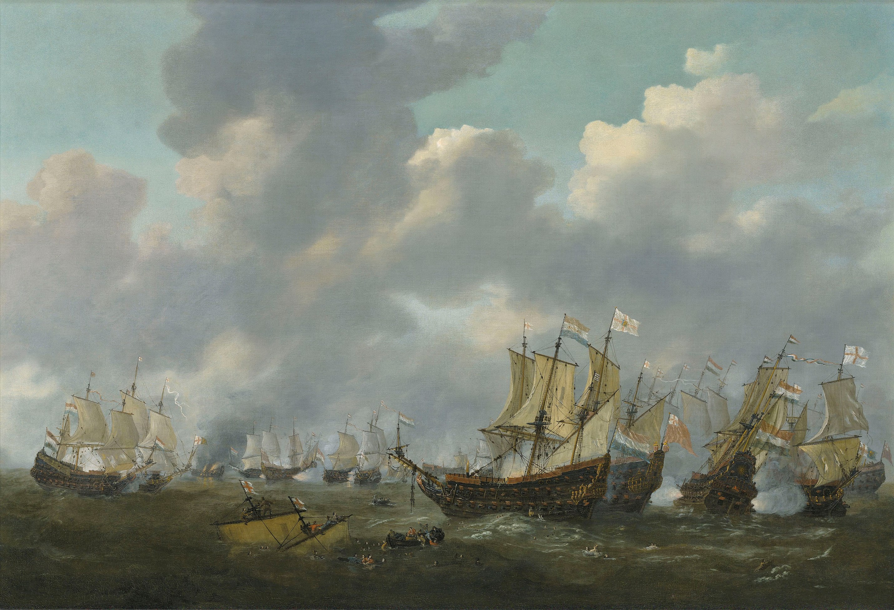 Reiner Nooms, called Zeeman (Amsterdam 1623-1664), The Battle of ...