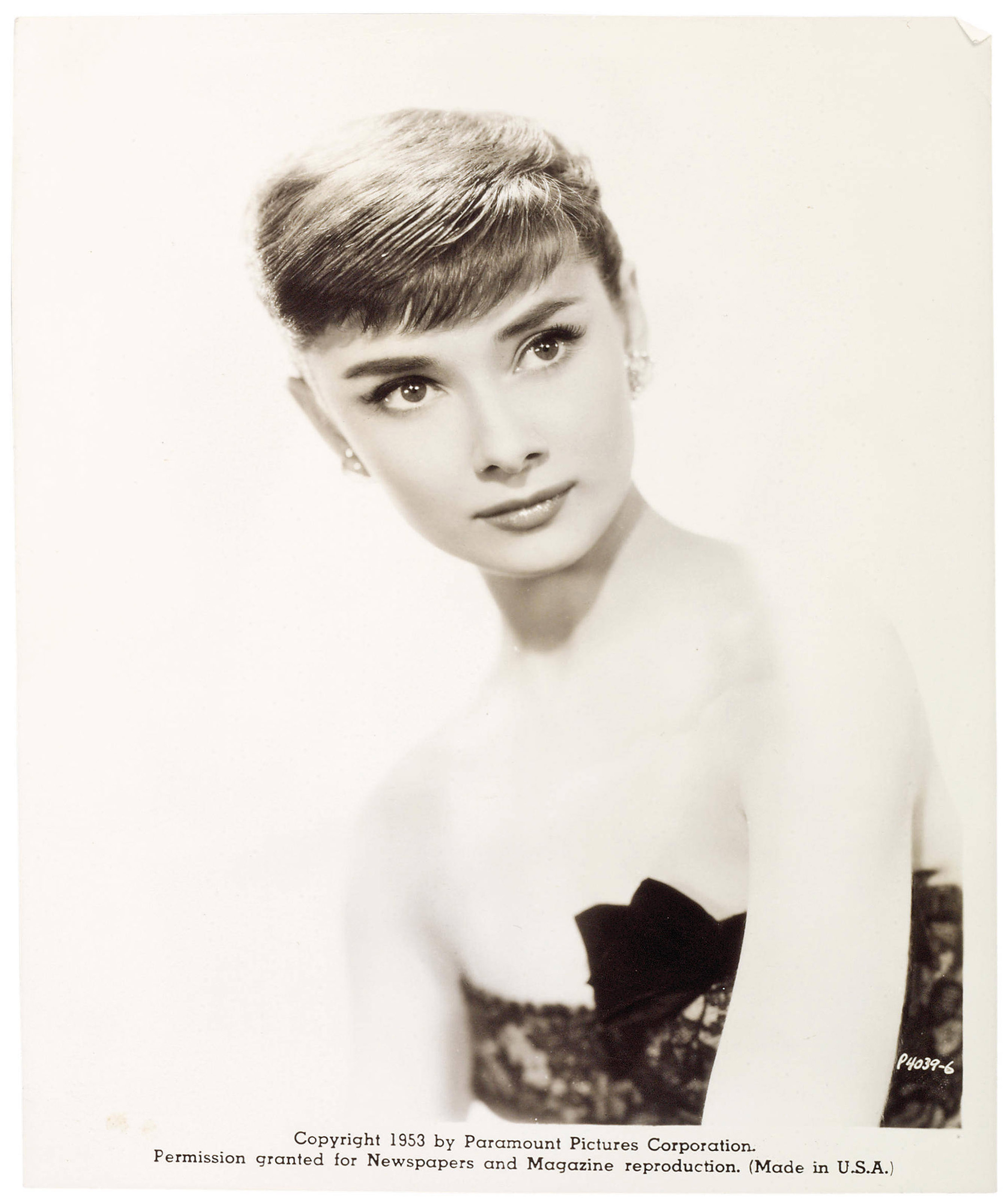 SABRINA, 1954, Three gelatin silver publicity stills; Audrey Hepburn ...
