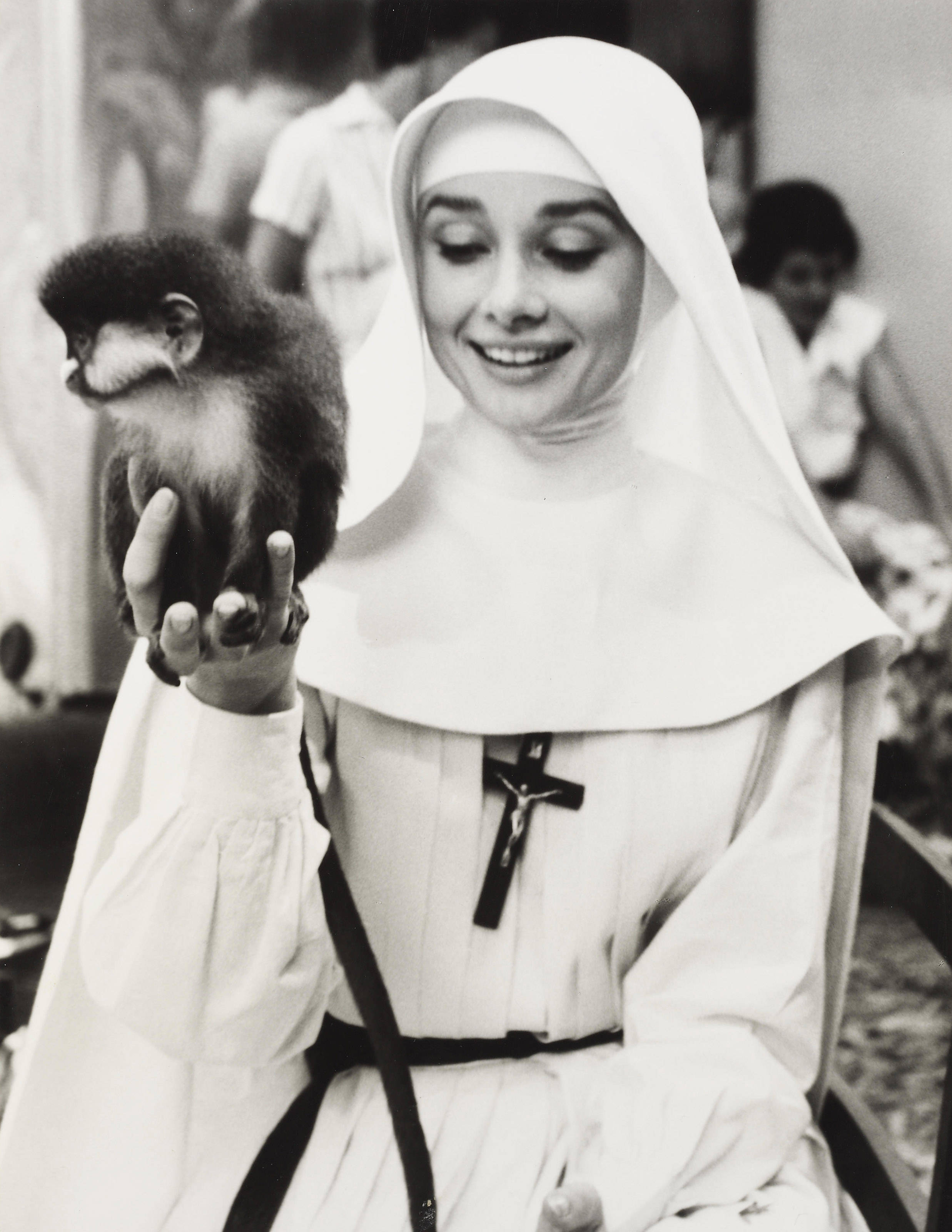 THE NUN'S STORY, 1959, Two gelatin silver production stills; Audrey ...