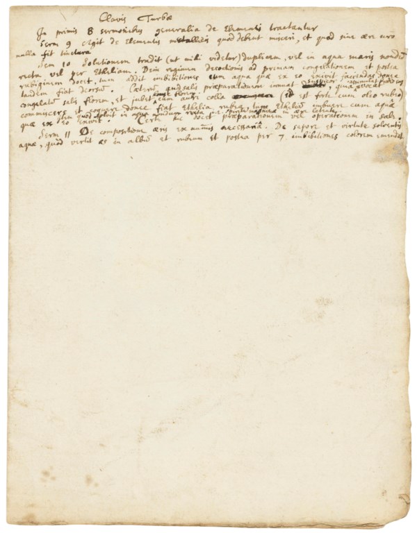 Newton's fascination with alchemy, Isaac Newton. 1670s | Christie’s