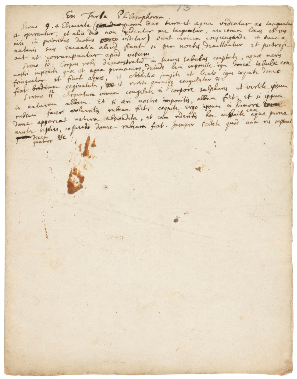 Newton's fascination with alchemy, Isaac Newton. 1670s | Christie’s