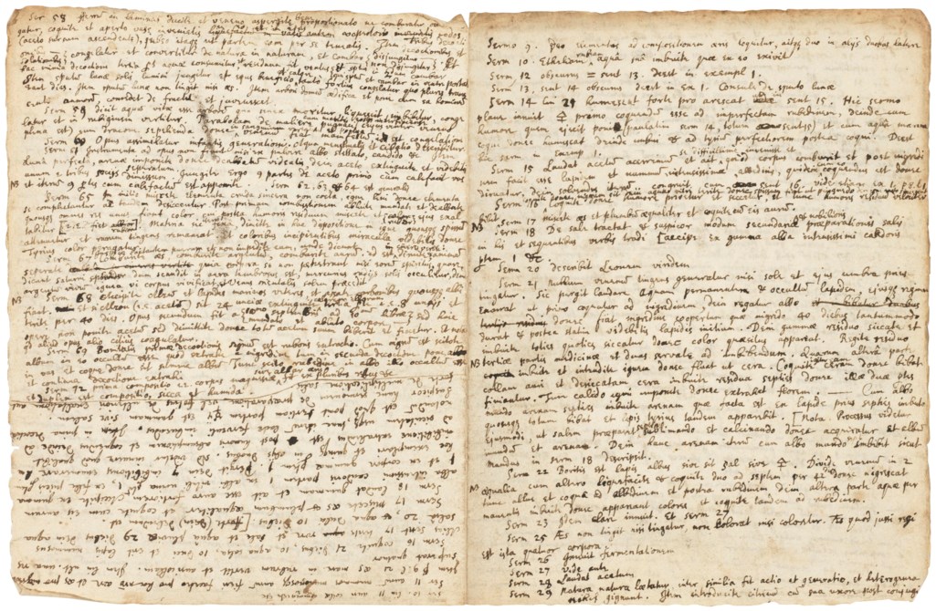 Newton's fascination with alchemy, Isaac Newton. 1670s | Christie’s