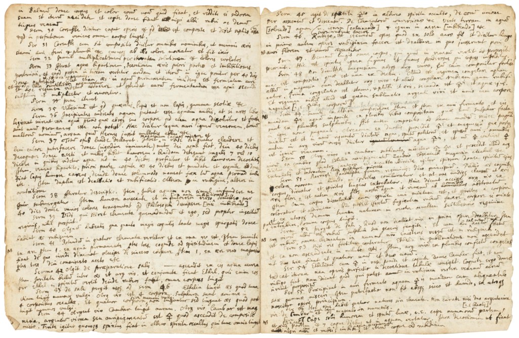 Newton's fascination with alchemy, Isaac Newton. 1670s | Christie’s