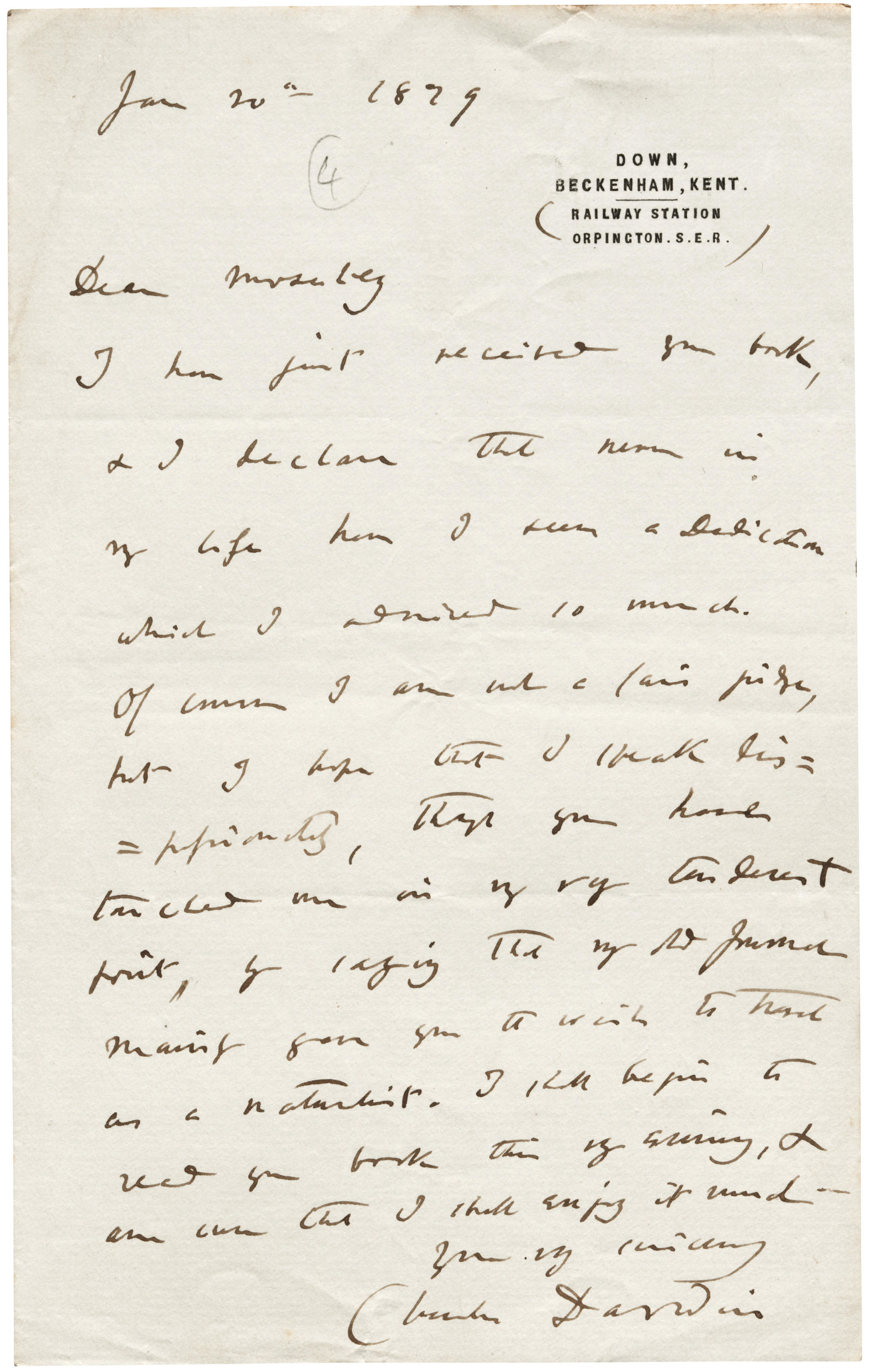 A heartfelt vote of thanks for a book dedication, Charles Darwin. 20 ...