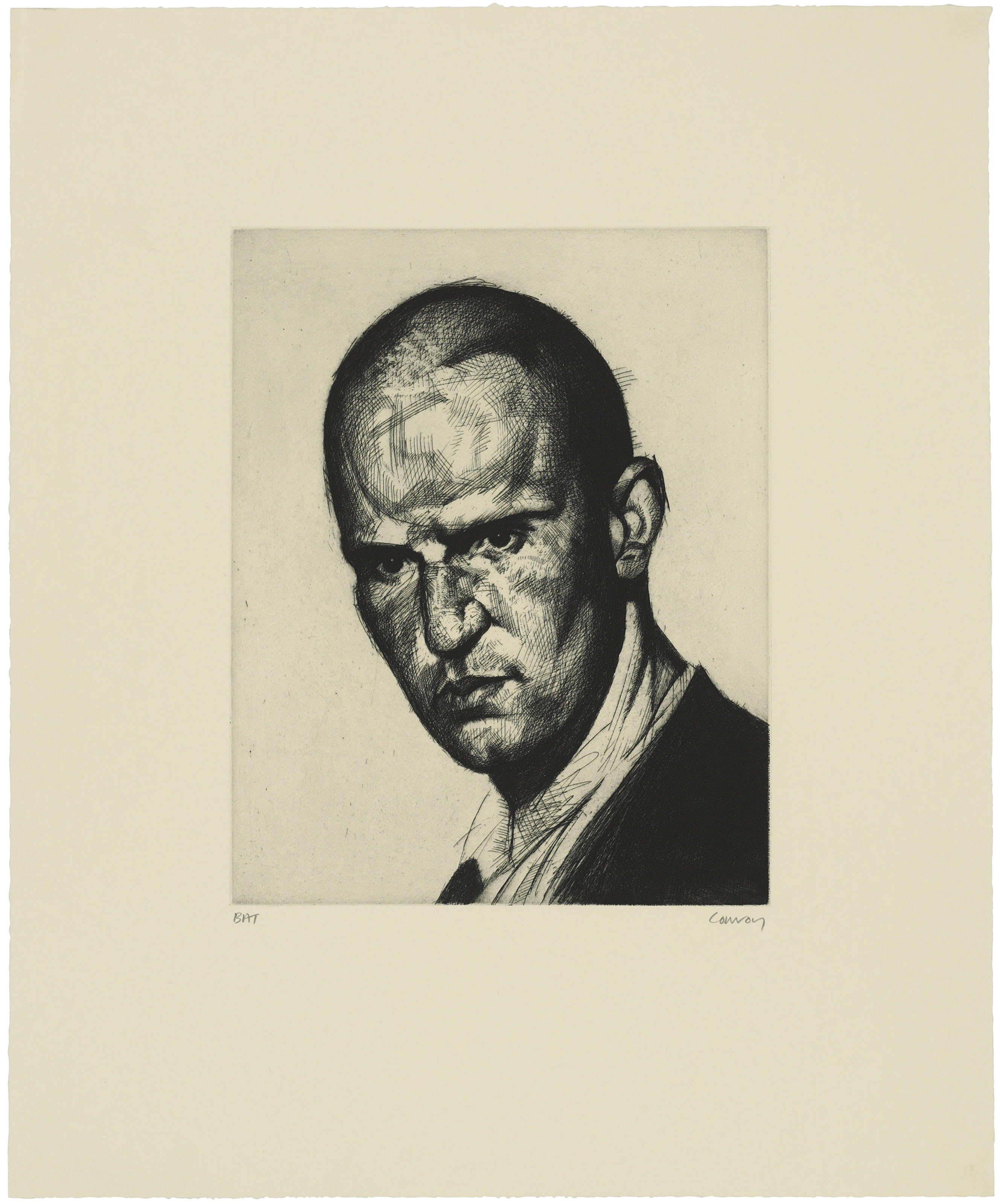 STEPHEN CONROY (B. 1964), A small group of Male Head Studies (Three ...