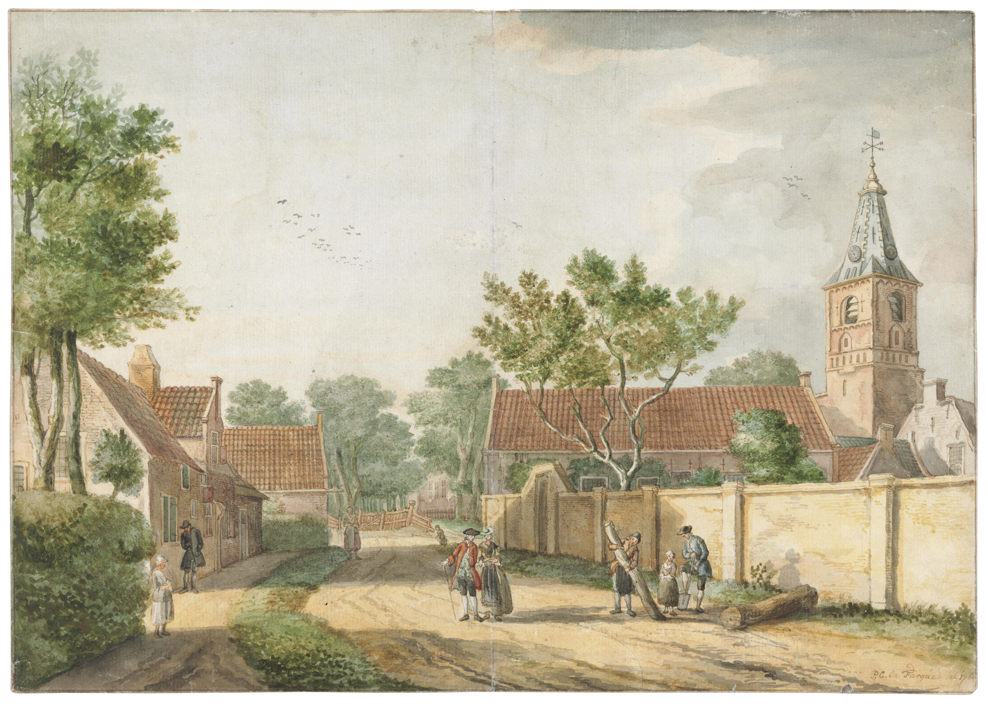 PAULUS CONSTANTIJN LA FARGUE (1729-1782), View of Rijnsburg | Christie’s