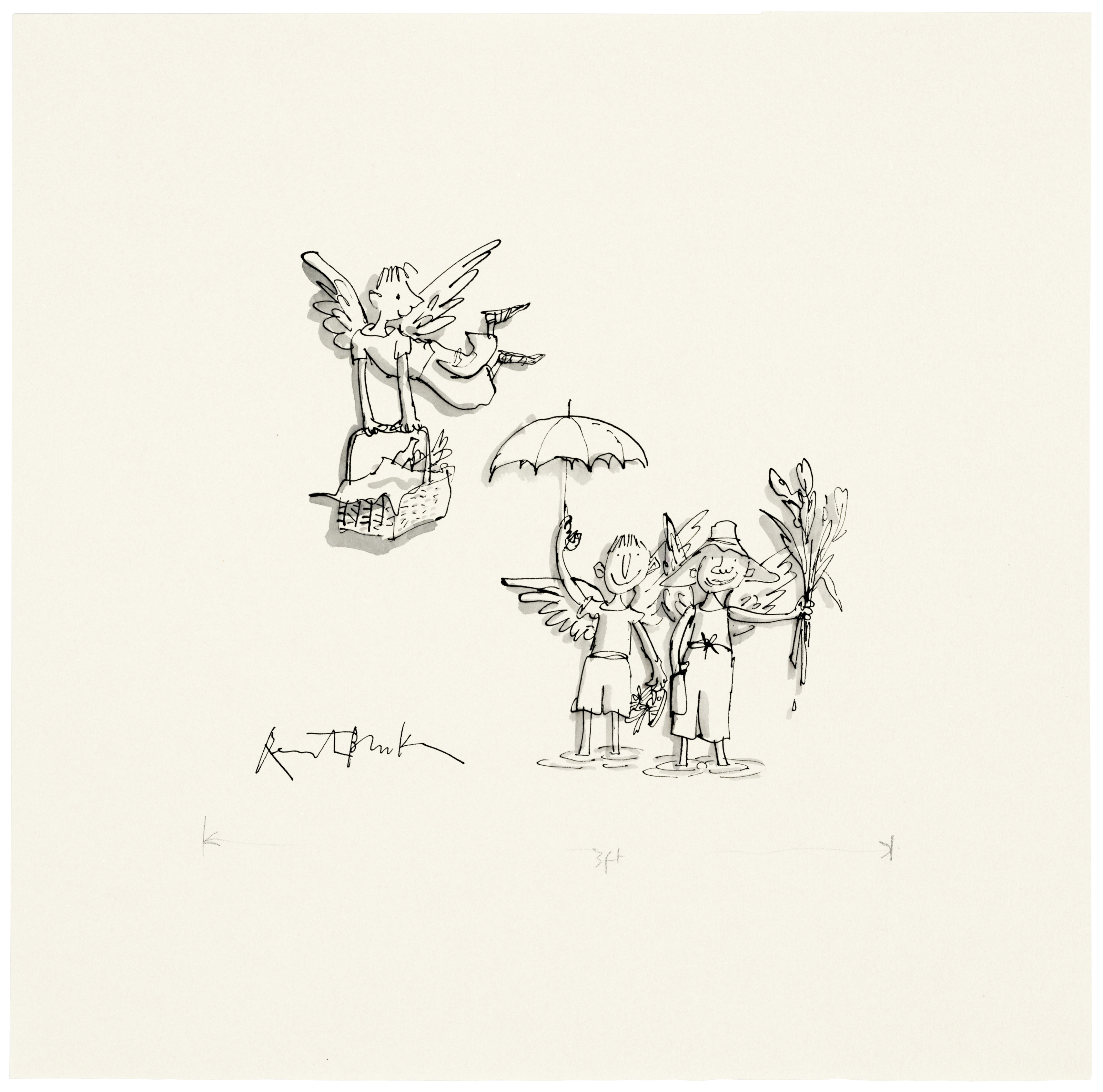 Quentin Blake (b. 1932), Winged boys | Christie’s