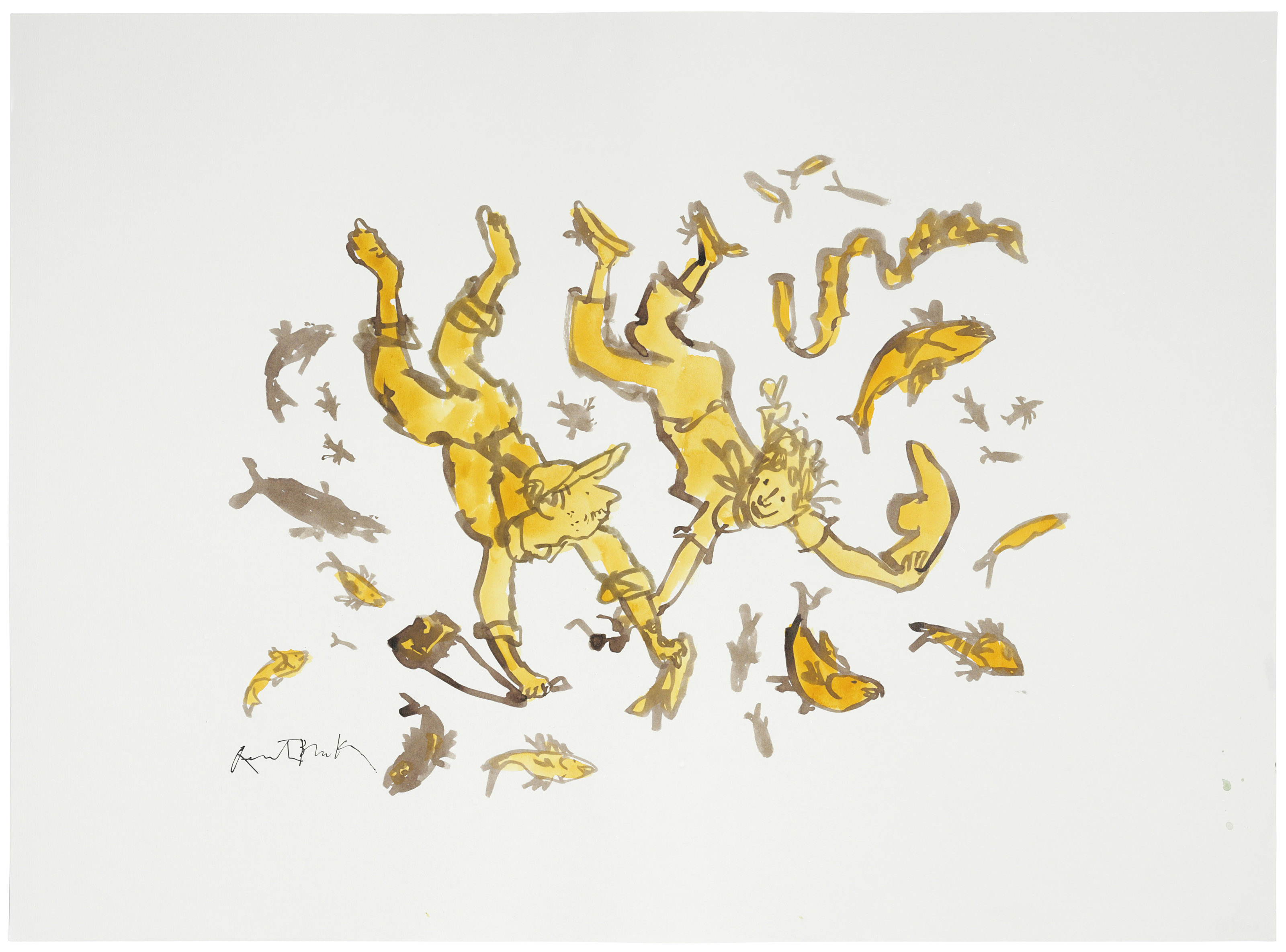 Quentin Blake (b. 1932), 'A Day Out at the Sea' | Christie’s