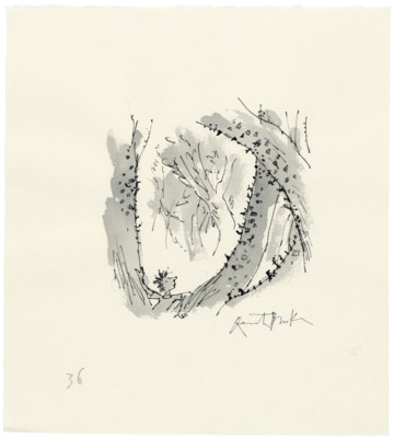 Quentin Blake (b. 1932), Billy sitting in a tree, looking at the ...