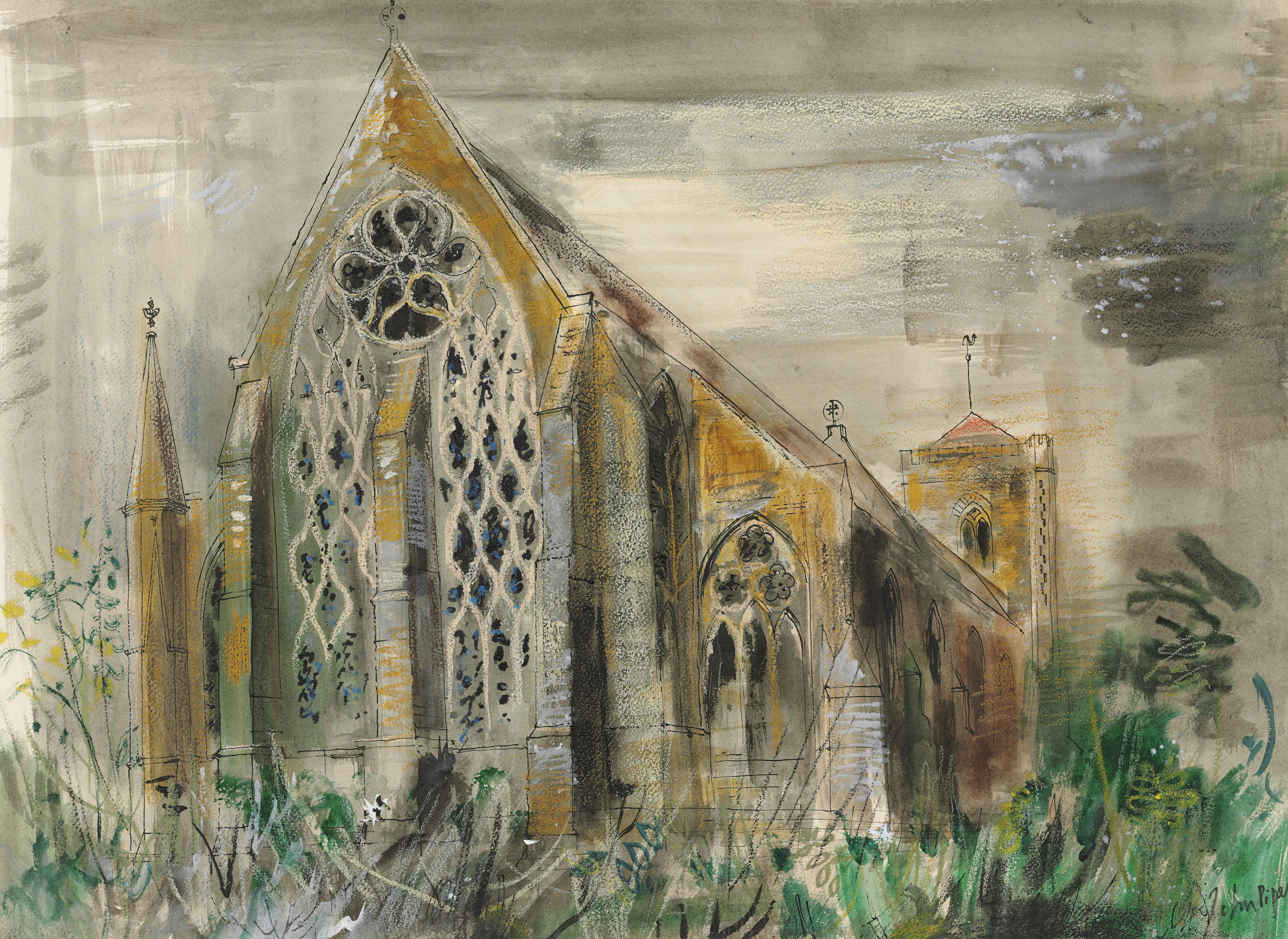 John Piper, C.H. (1903-1992) , Dorchester Abbey from the East | Christie's