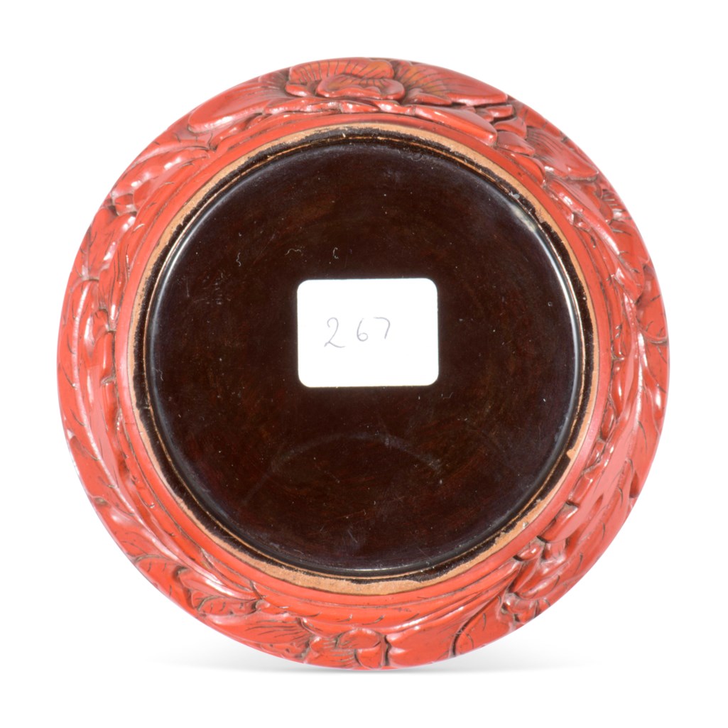 A CHINESE CARVED CINNABAR LACQUER BOX AND COVER, 18TH CENTURY | Christie’s