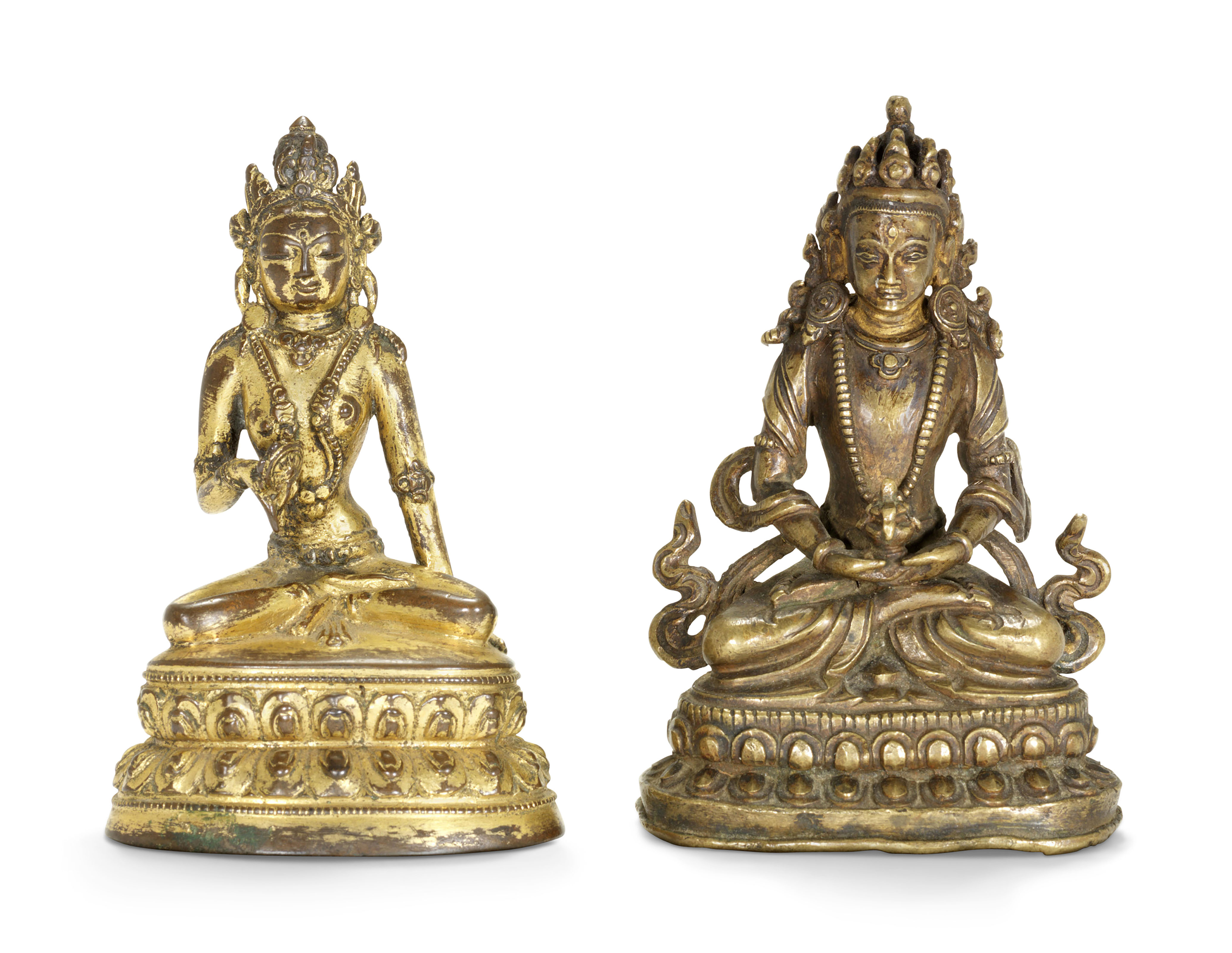 TWO BRONZE BUDDHIST FIGURES, 17TH-18TH CENTURY | Christie’s