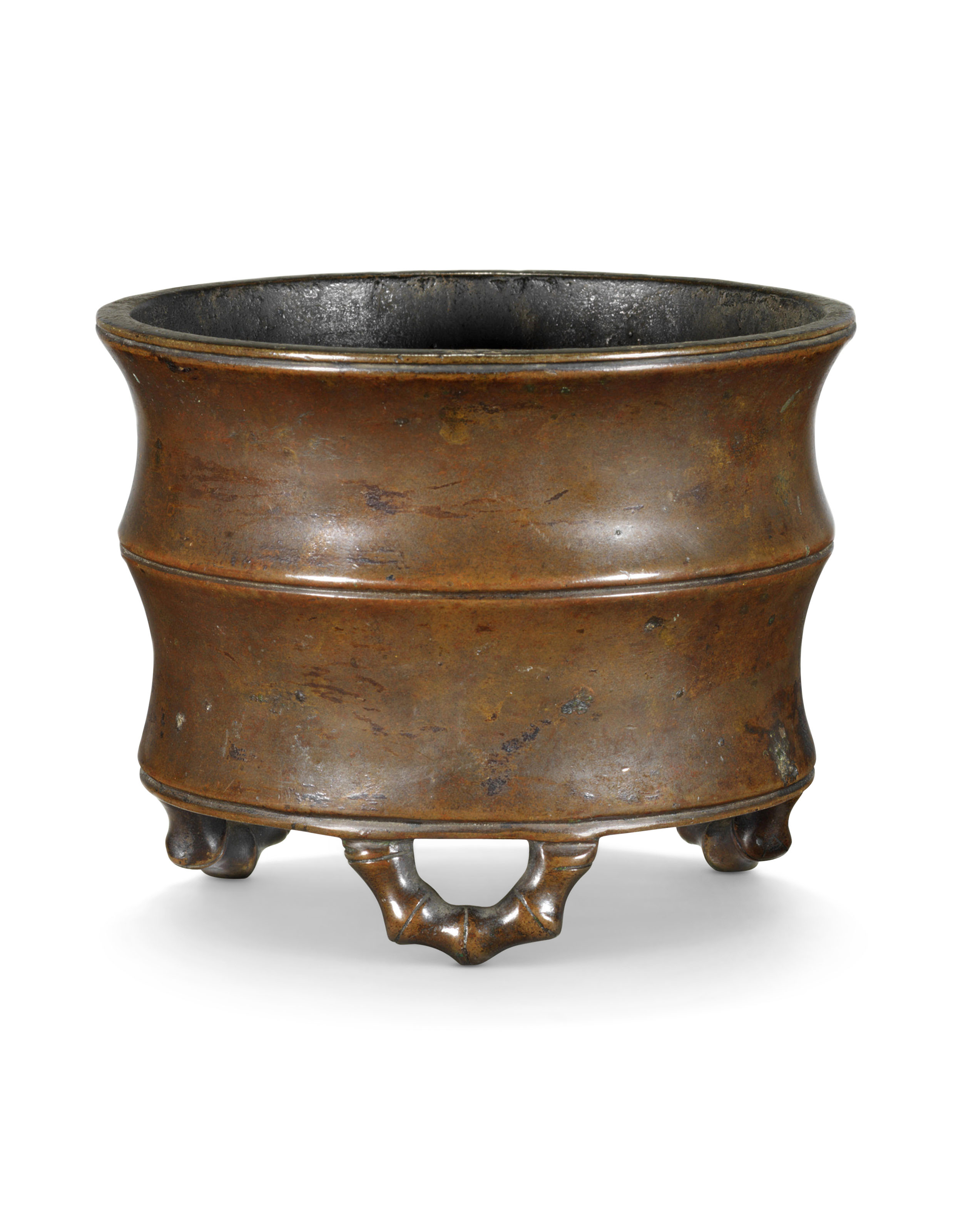A CHINESE BRONZE BAMBOO-FORM CENSER, 17TH CENTURY | Christie’s